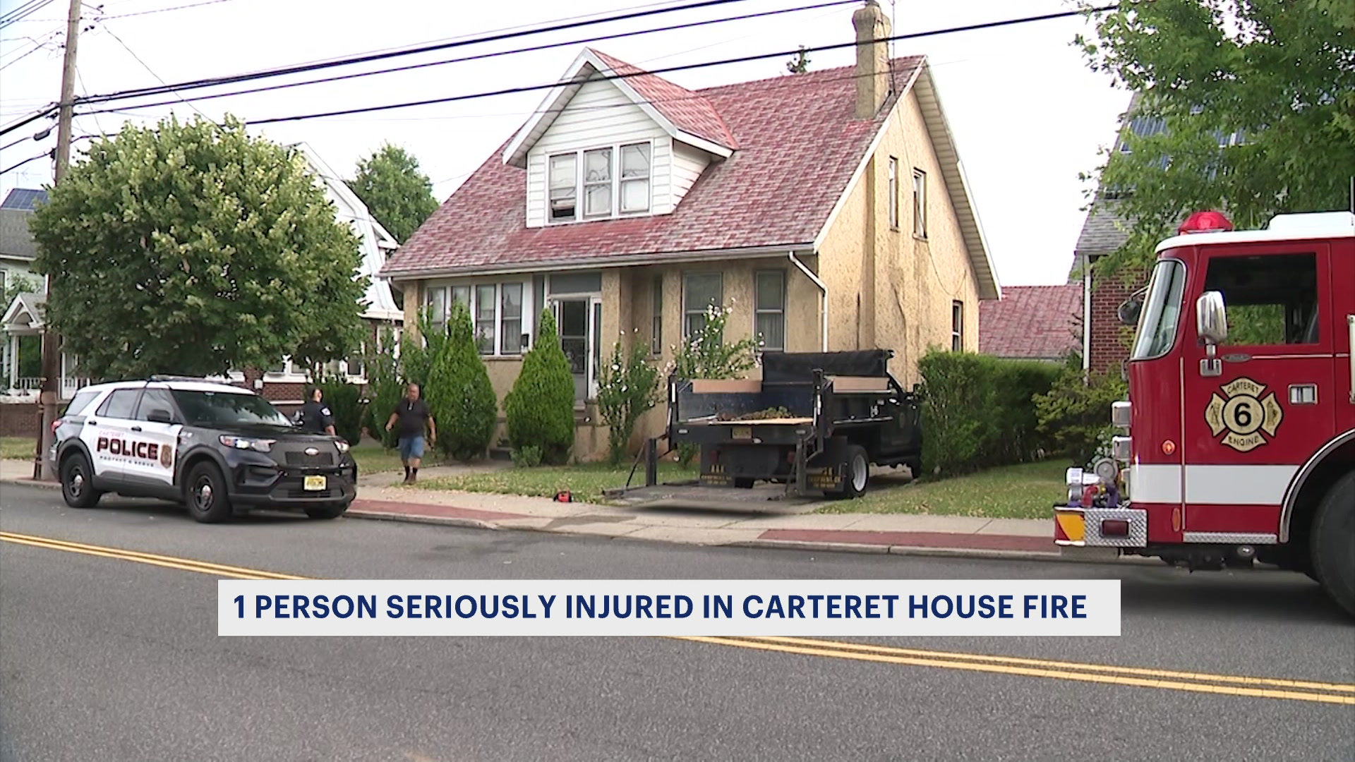 1 person airlifted to the hospital after Carteret house fire