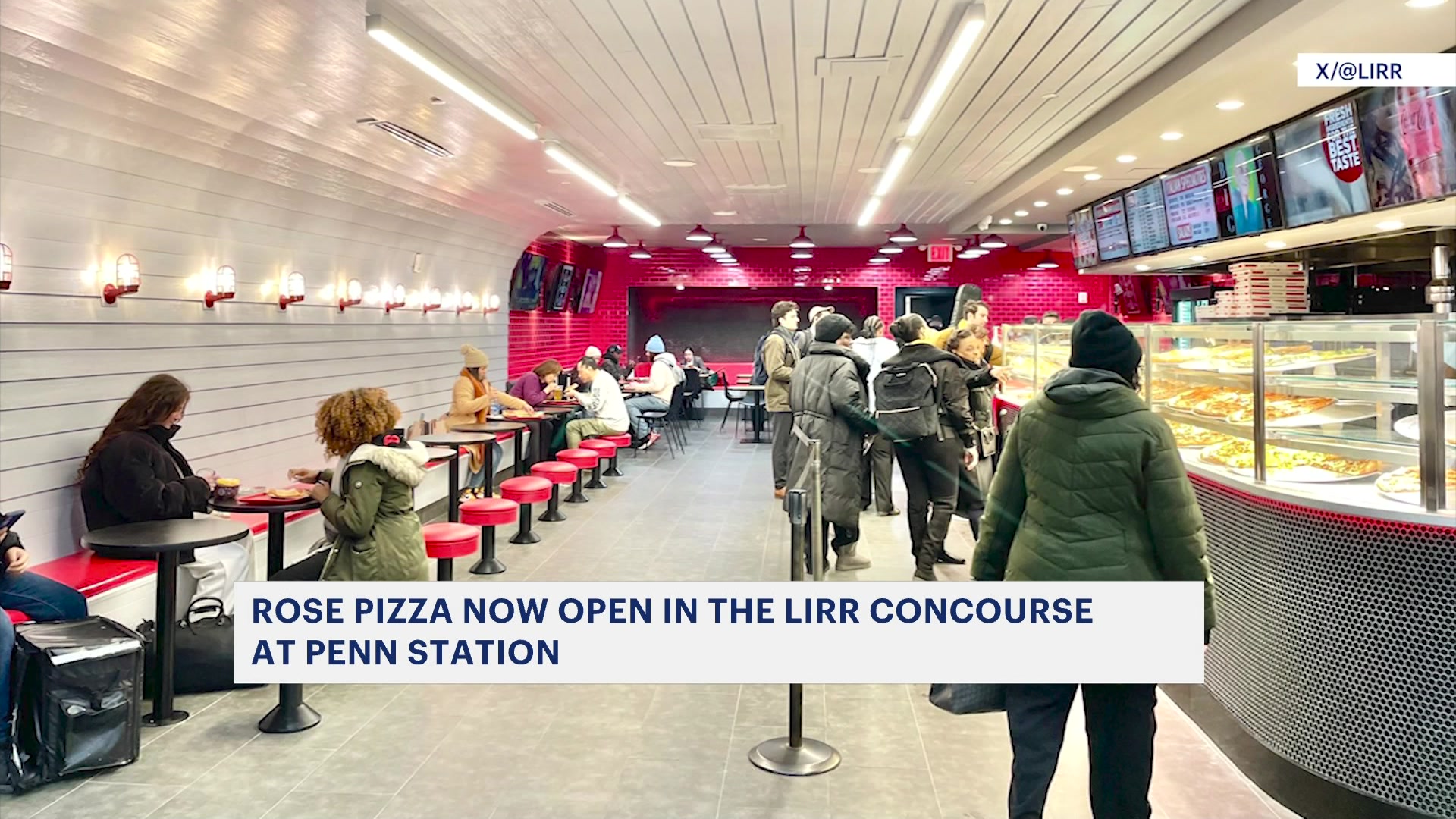 Iconic Rose Pizza reopens at the LIRR concourse in Penn Station