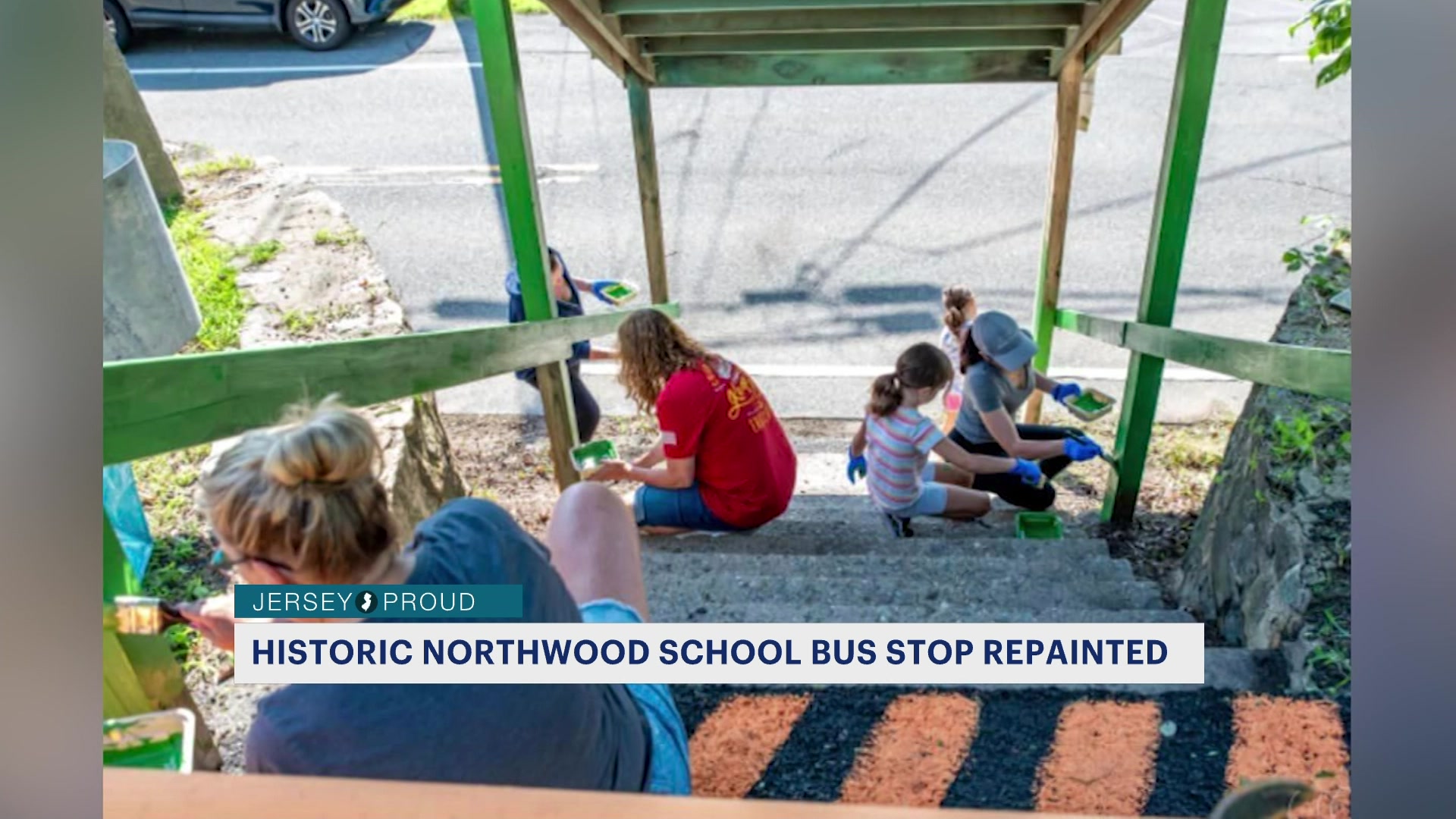 Jersey Proud: Historic Northwood school bus stop gets repainted