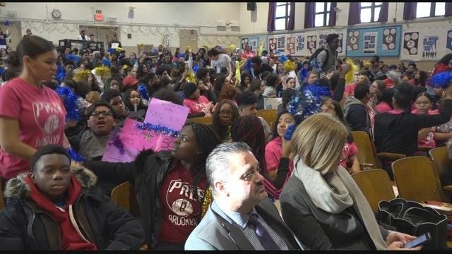 Brooklyn Prep seniors celebrate 92% of class completed college applications