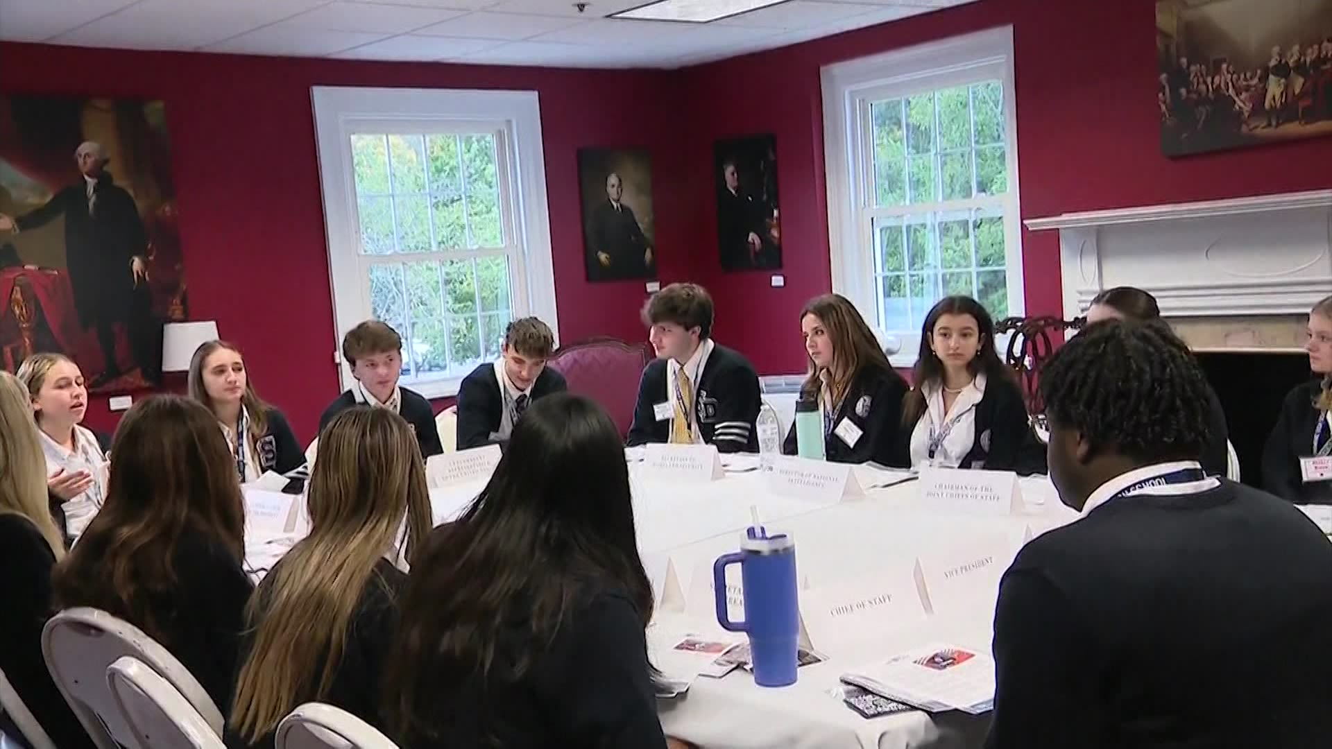 Students learn through LIU Post's exact replica of executive mansion