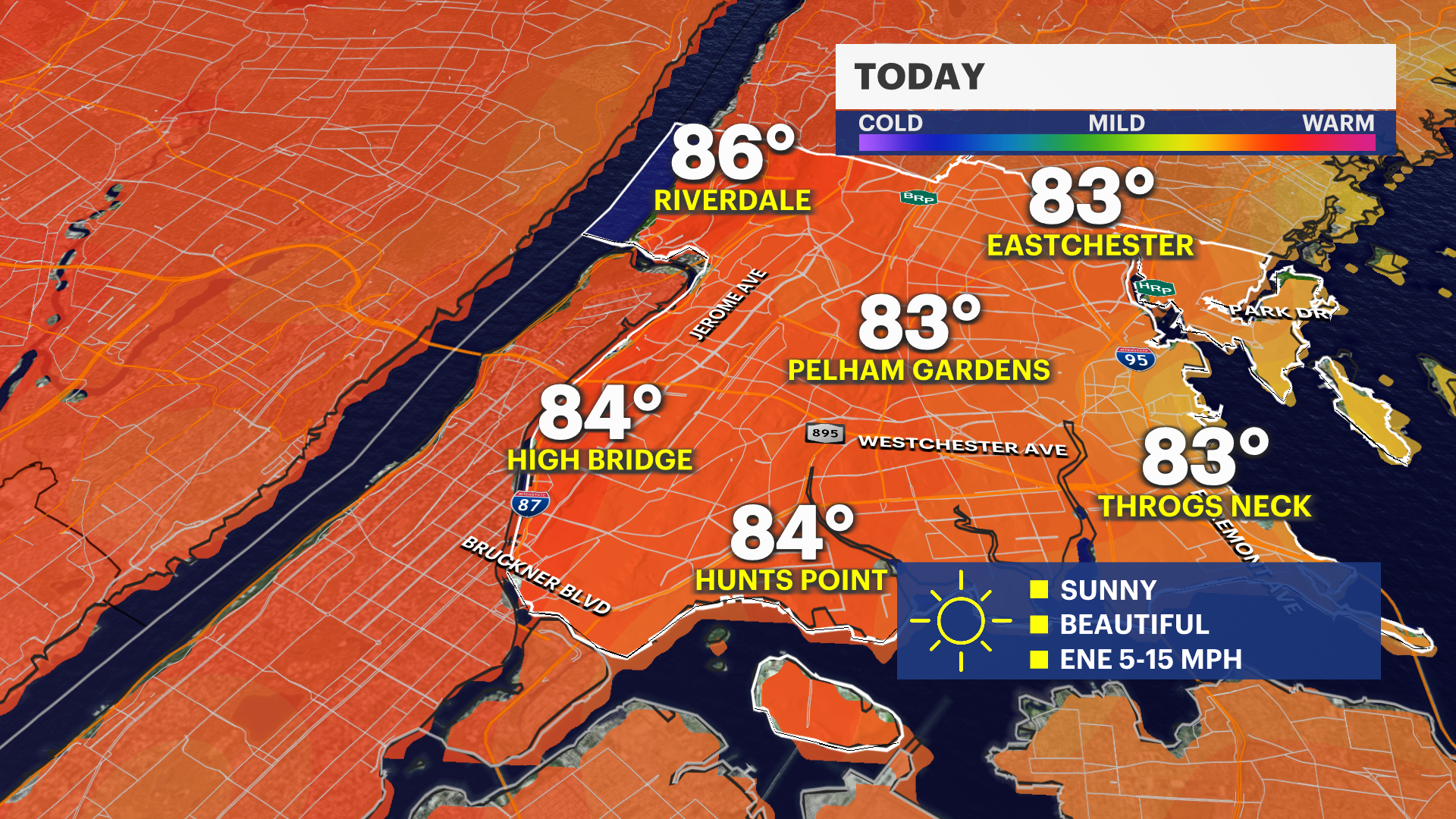 Stunning summer weather today in The Bronx; hotter stretch in the week ...