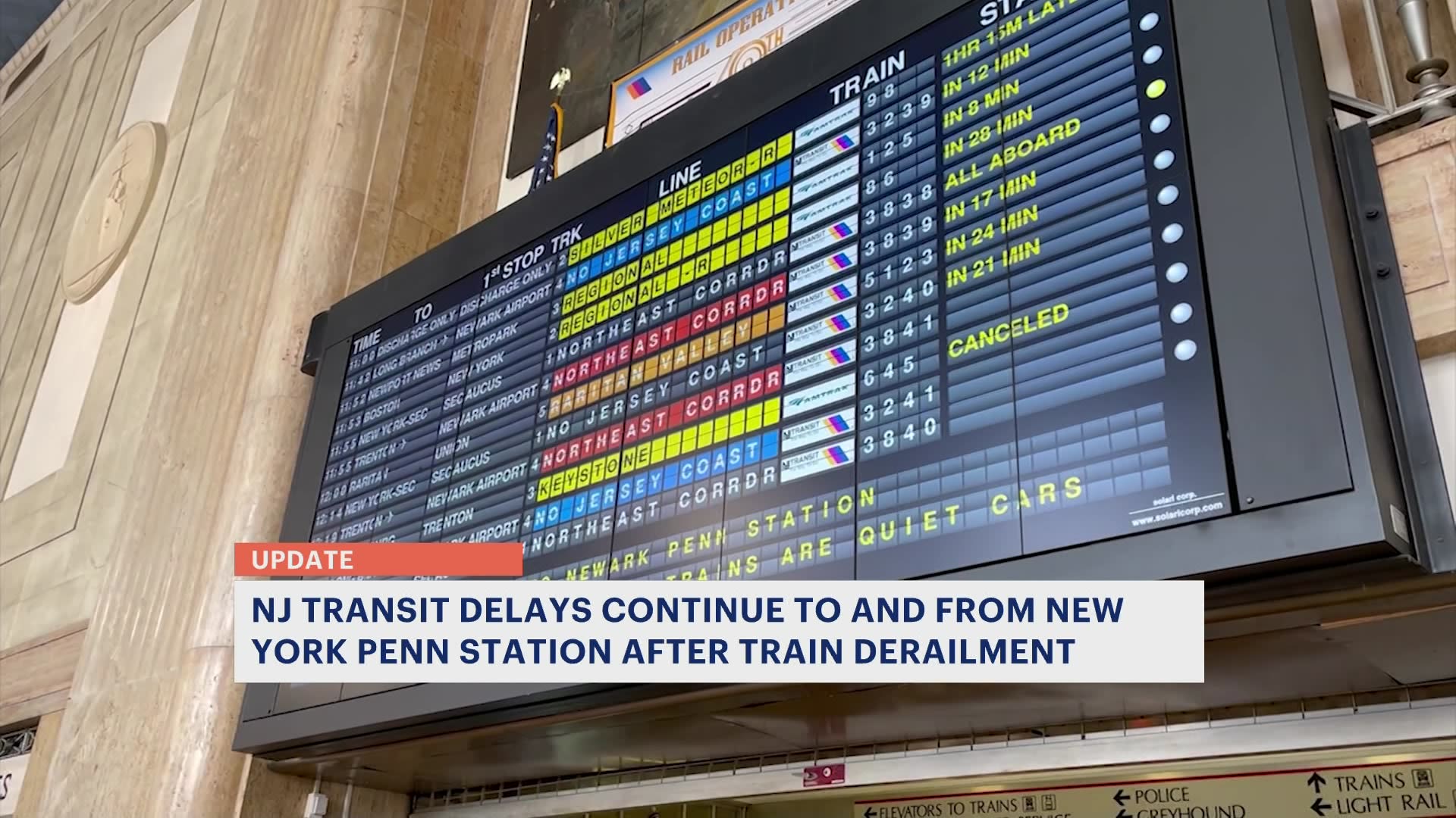 NJ Transit resumes with delays following ‘slow-speed derailment’ at ...