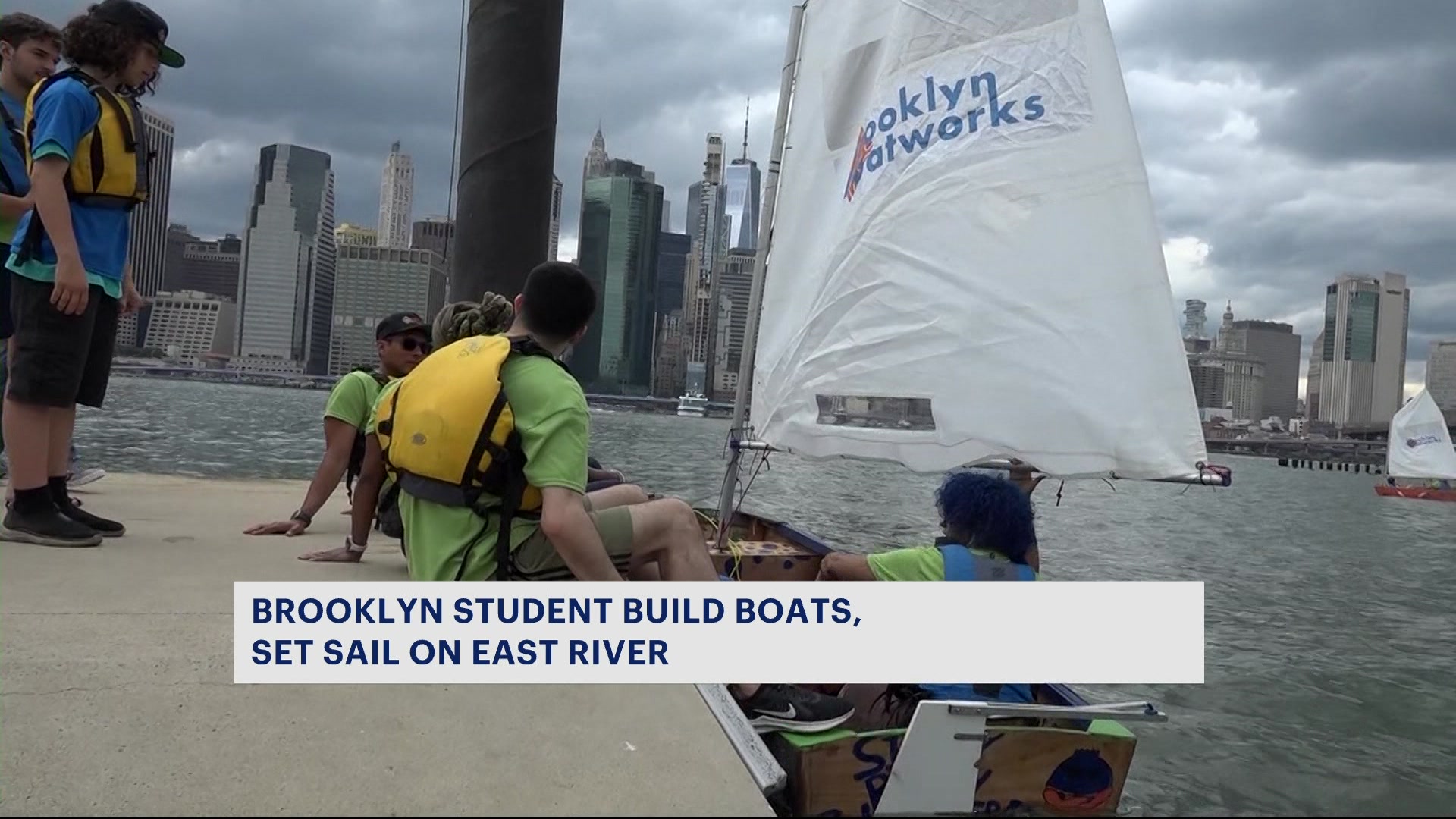 Over 200 Brooklyn students set sail on self-made boats in the East River