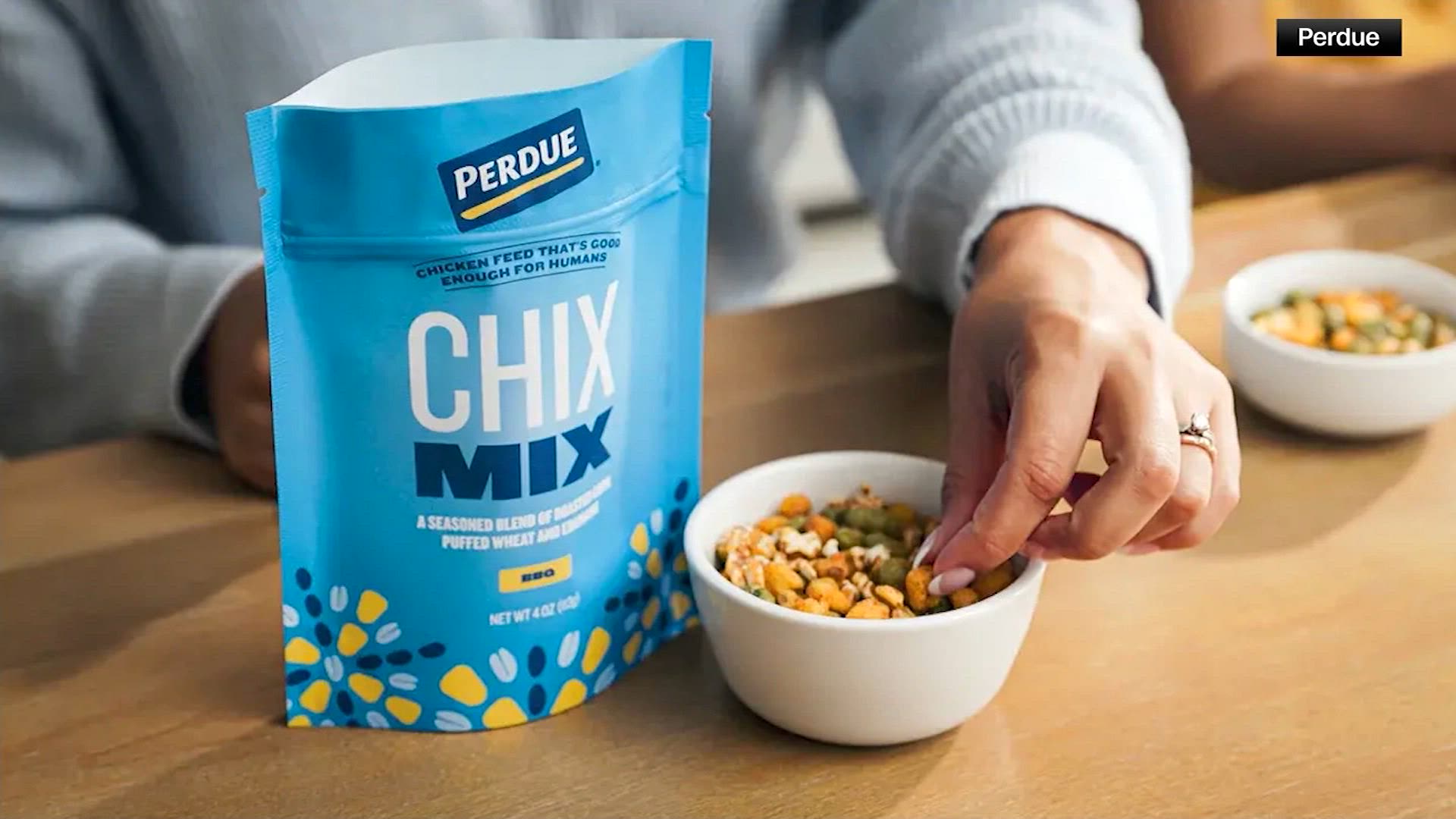 Perdue launches new snack food based on its chicken feed