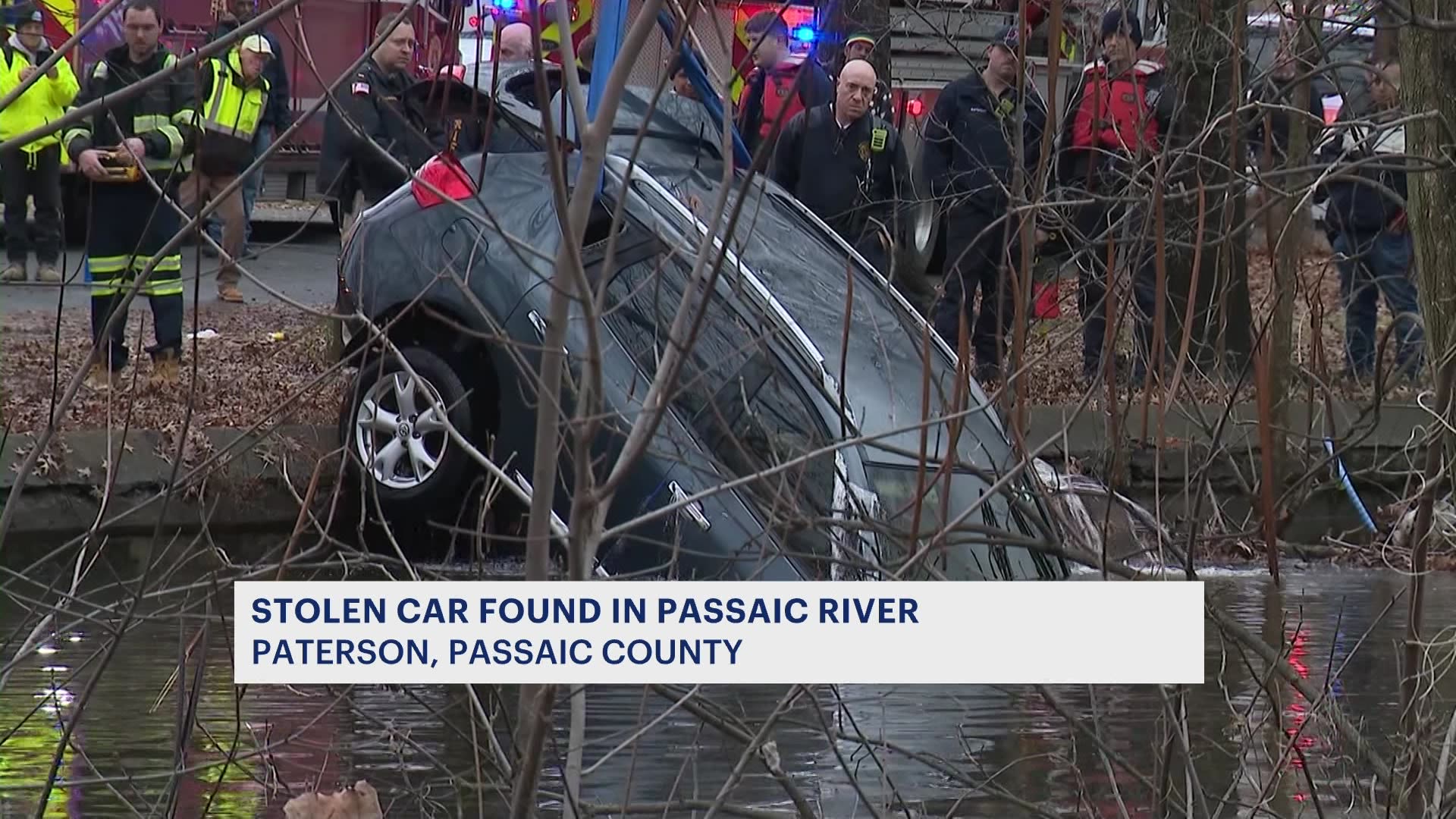 Officials: Car found submerged in Passaic River