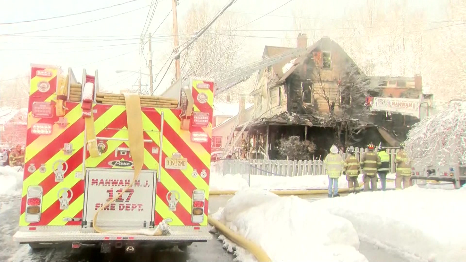 News 12 | Westchester | Fire Crews From Ny Nj Battle Suffern House Fire