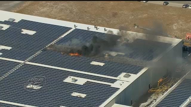 Solar panels catch fire amid bitter cold in East Farmingdale
