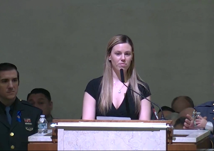 VIDEO: Stephanie Diller's eulogy for her husband Detective Jonathan Diller