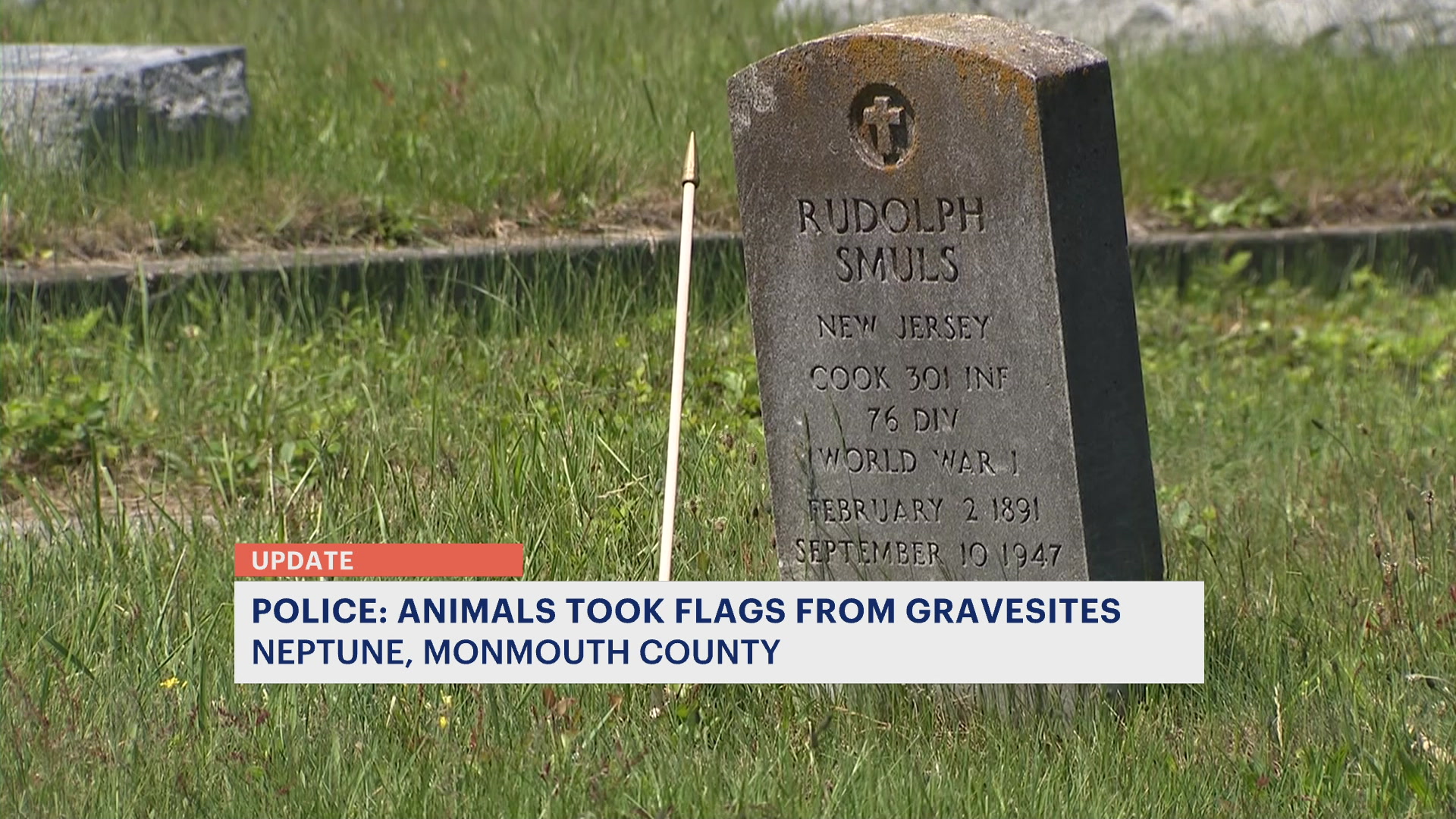 Officials: American flags ‘stolen’ off veterans’ graves in Neptune ...