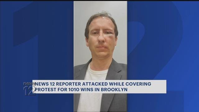 News 12/1010 WINS reporter injured during Brooklyn protest