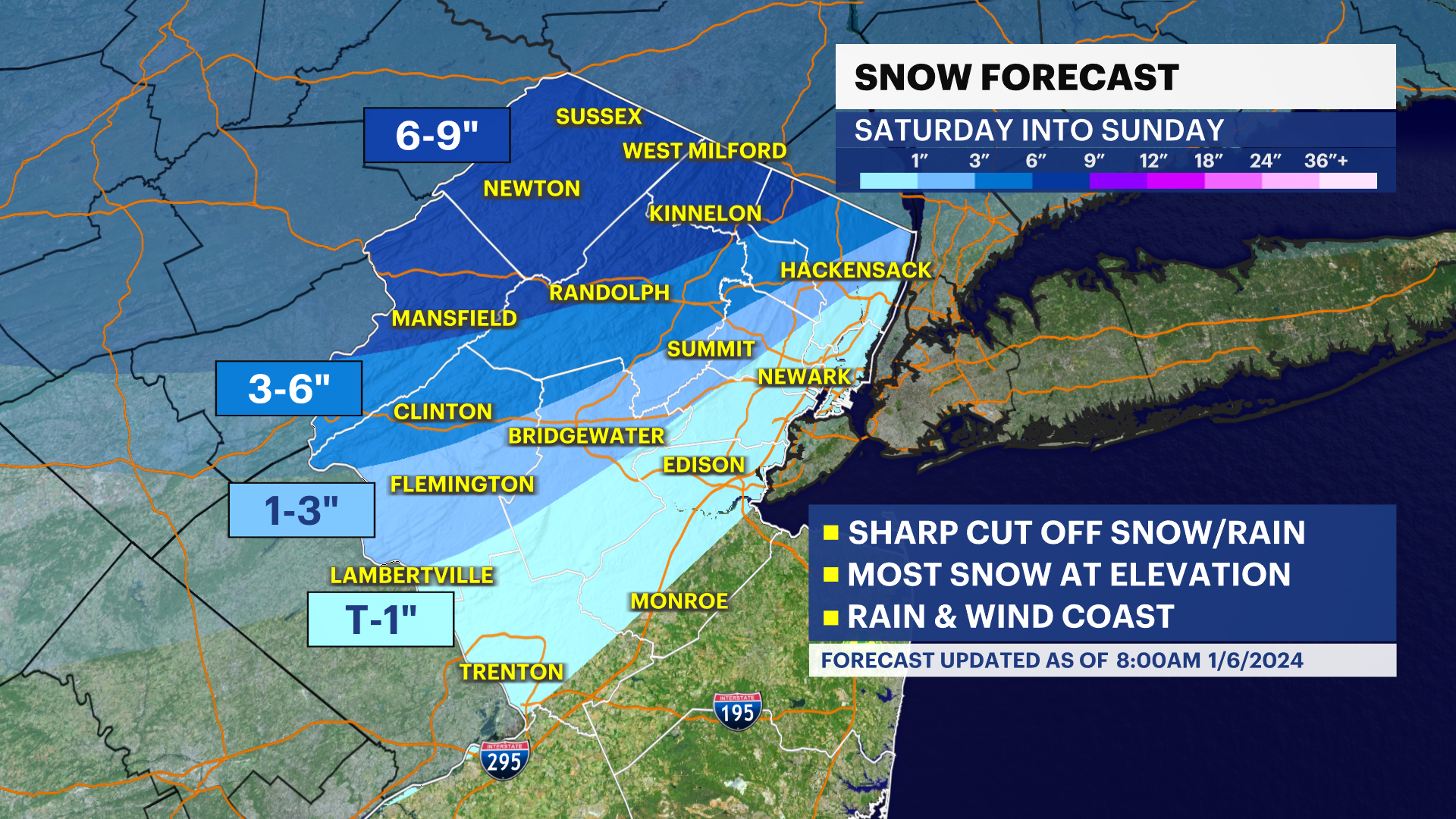 STORM WATCH: Lingering rain showers as snow exits New Jersey; tracking ...