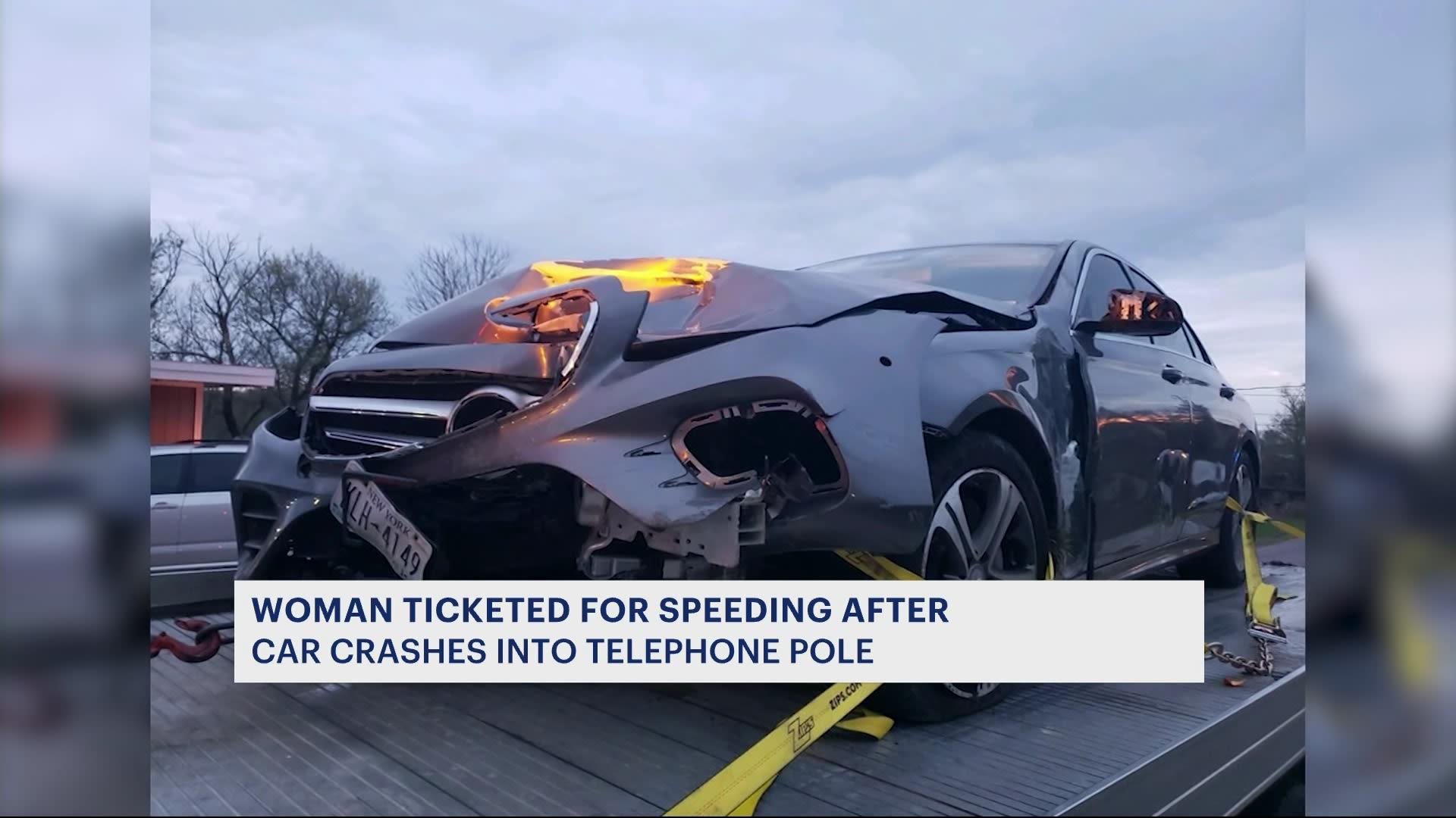 Chester woman loses control of car, crashes into telephone pole