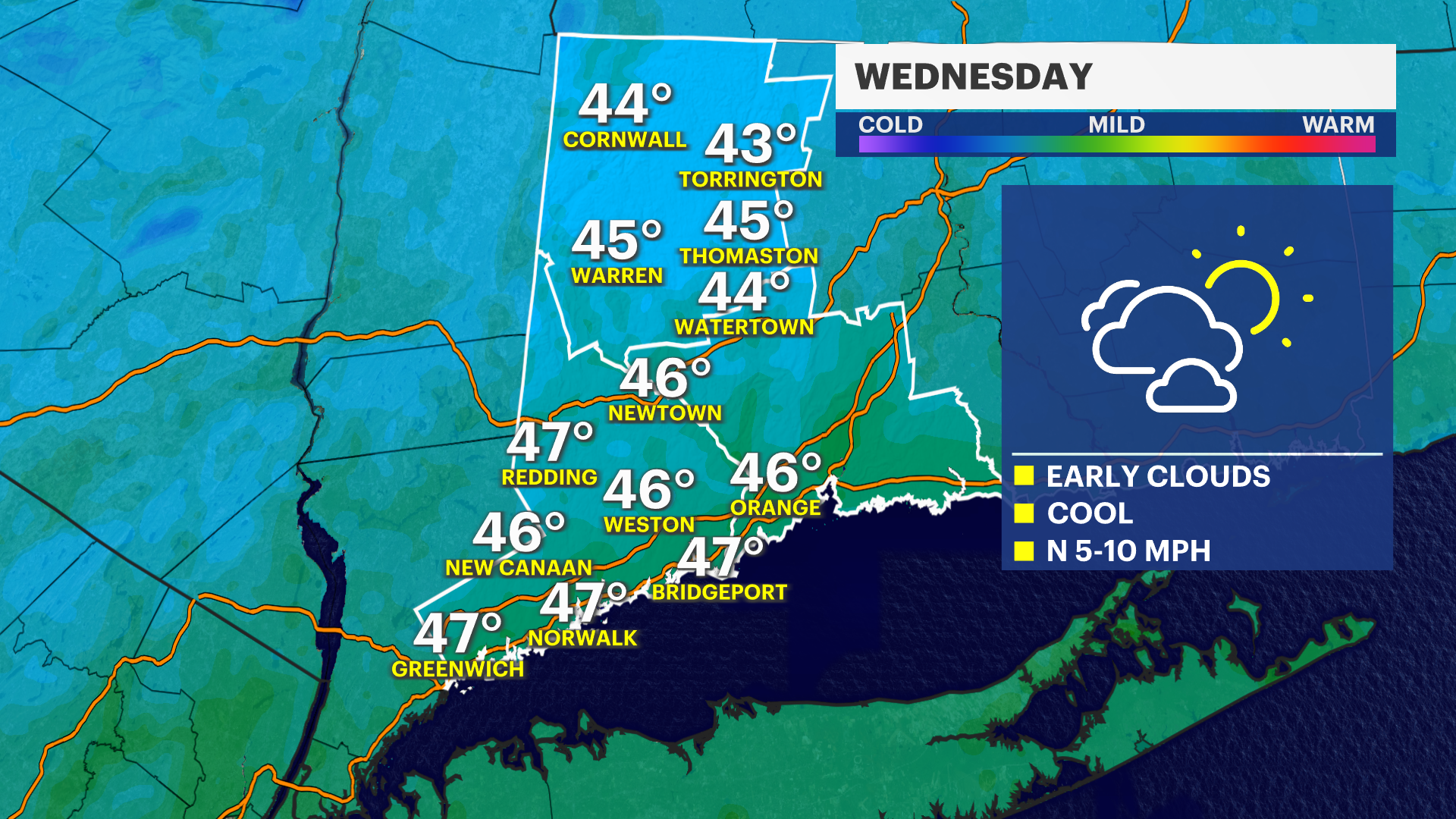Cloudy & damp feel to start Wednesday as rain and snow showers try to ...