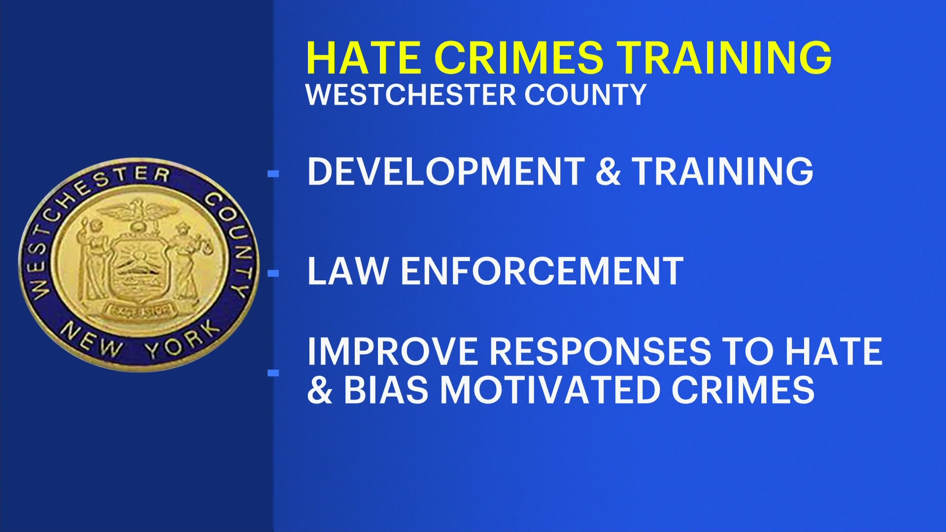 Westchester County hosts hate crimes training for law enforcement