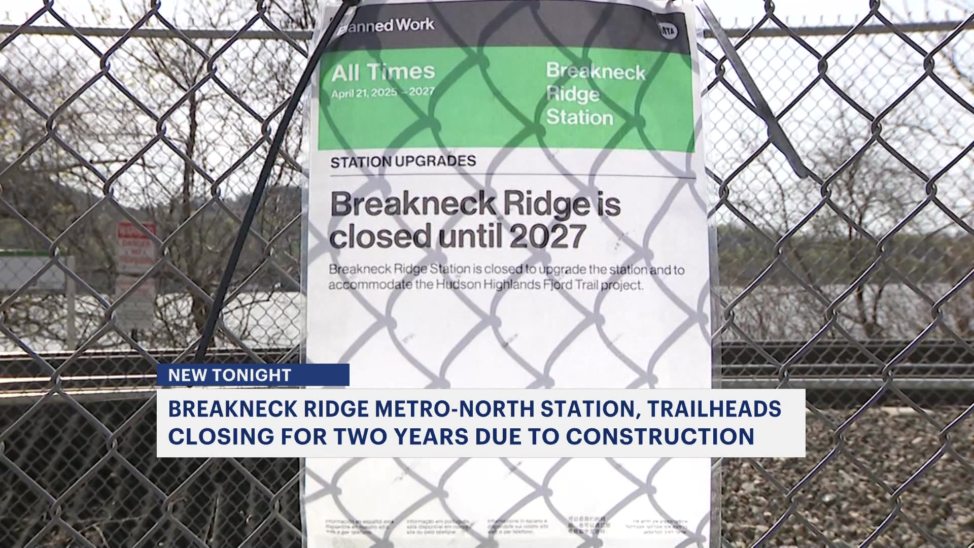 Construction project will close Metro-North's Breakneck Ridge station ...