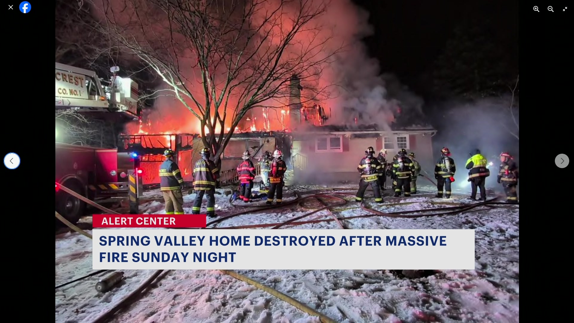 Firefighters battle Spring Hill fire in freezing conditions