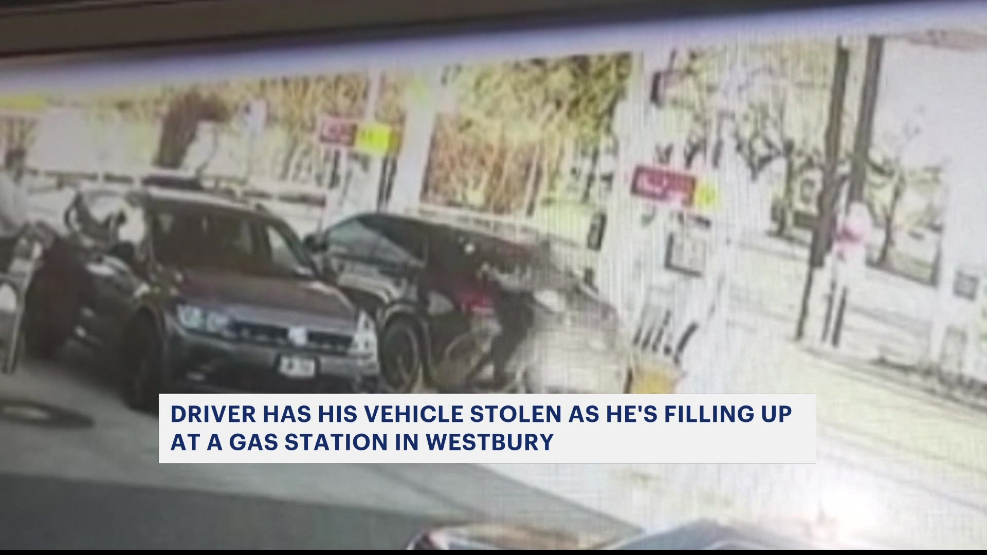 VIDEO: Thief steals car from pump at Westbury gas station in string of ...