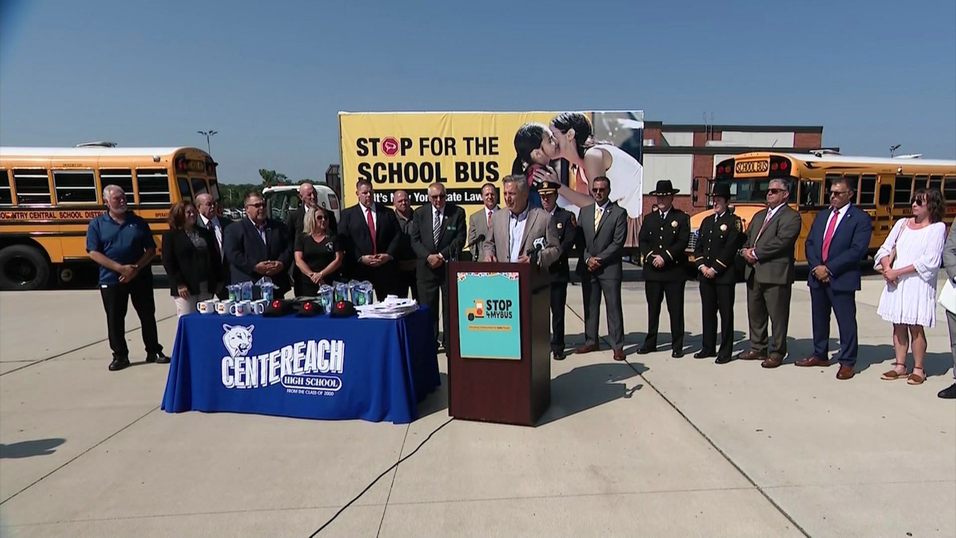 Police, Suffolk officials unveil new school bus safety initiative