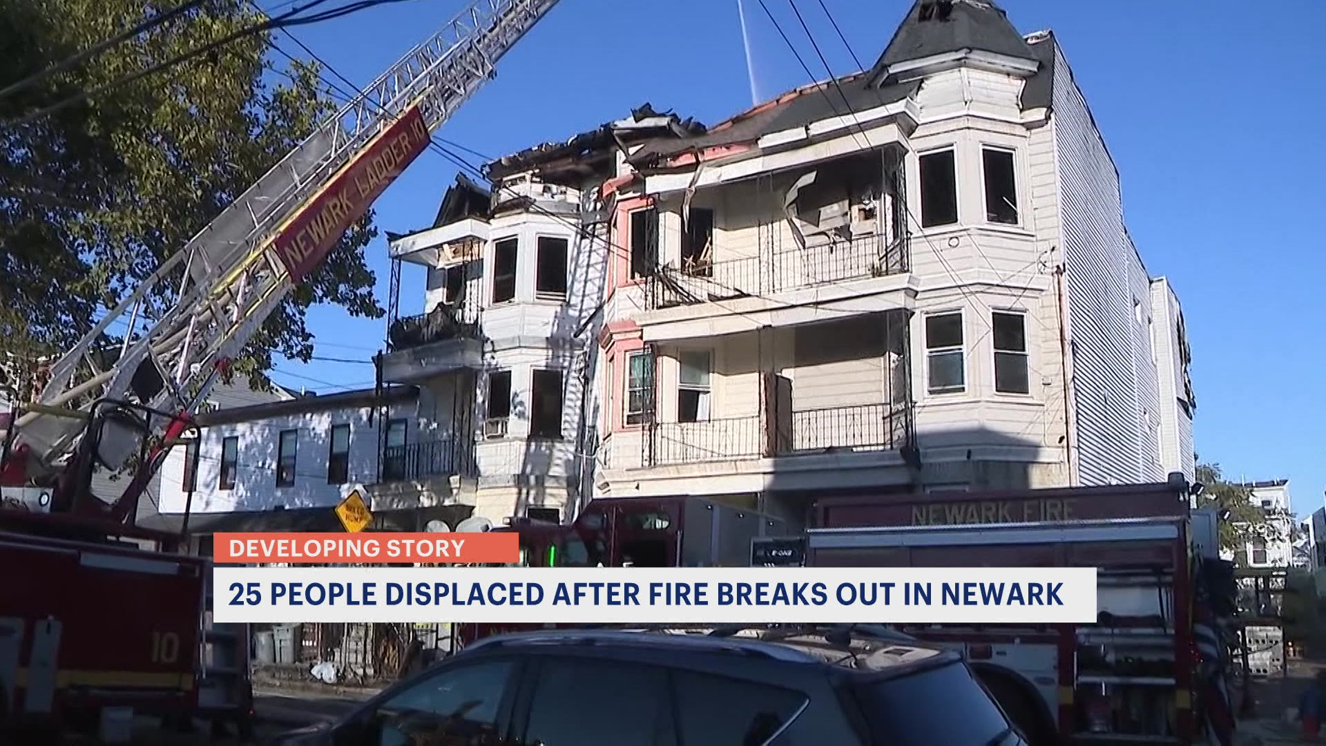 News 12 | New Jersey | Heavy Fire Erupts At Newark Homes On Mlk Boulevard
