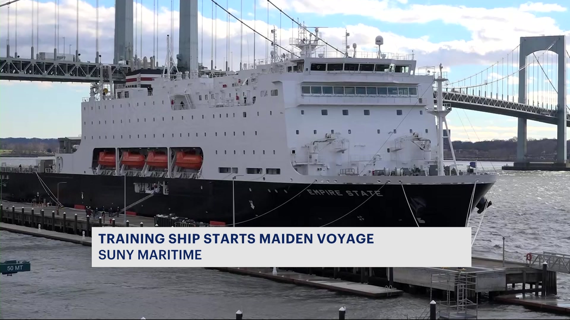 SUNY Maritime's new training ship takes first voyage