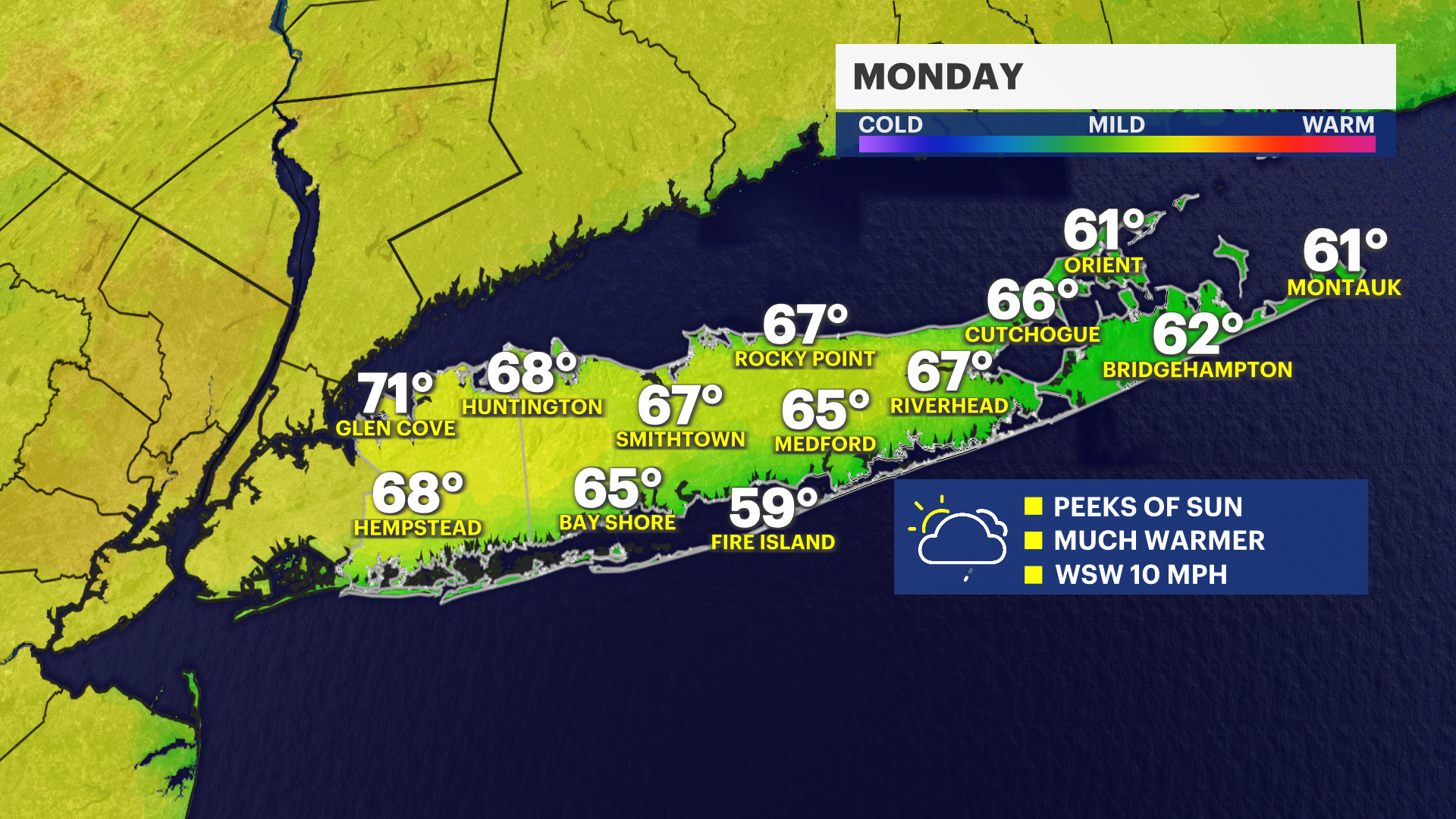 News 12 | New York | Morning rains before cloudy, warm Monday afternoon ...