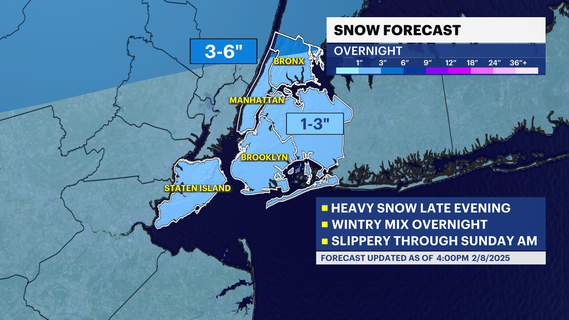 STORM WATCH: Snow, overnight wintry mess in Brooklyn