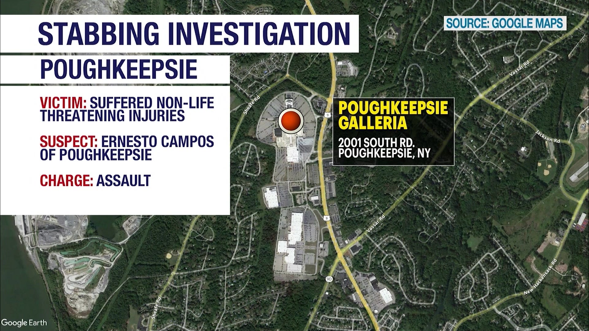 Police: Victim seriously injured in Poughkeepsie Galleria stabbing; man ...