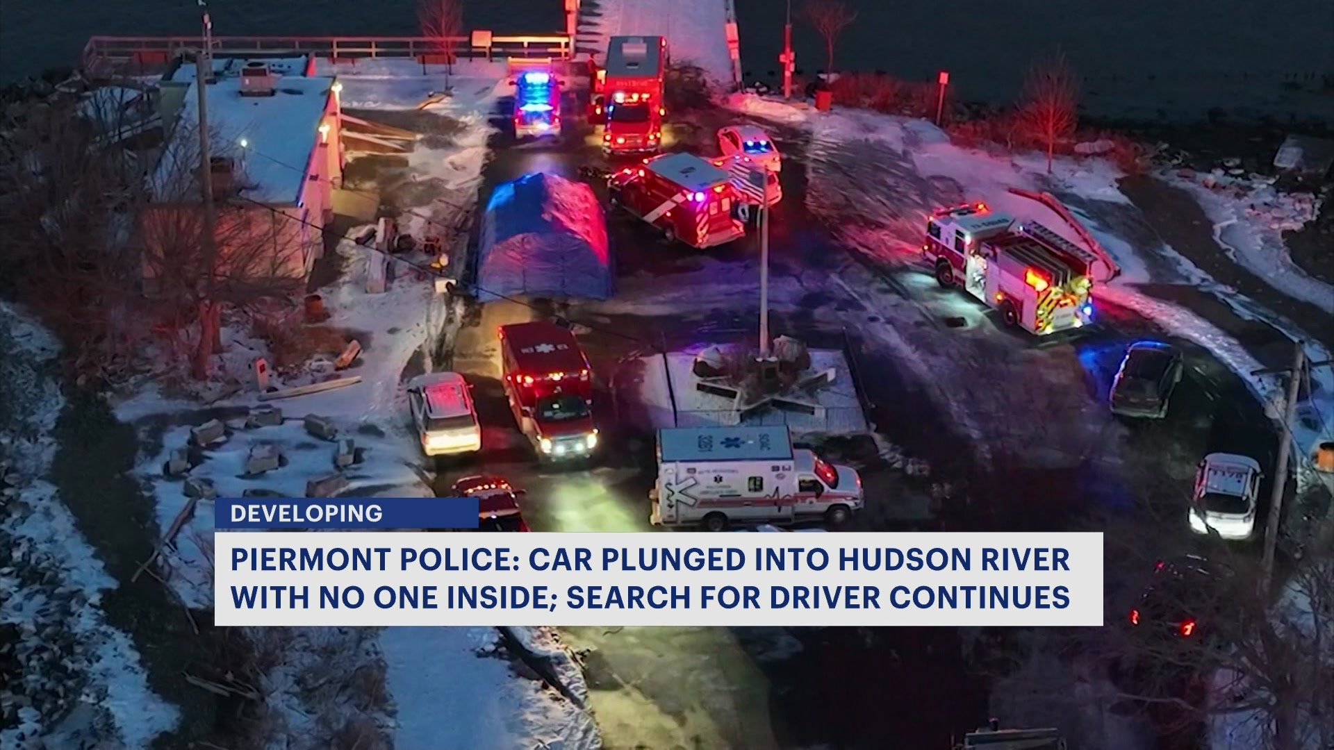 News 12 | Long Island | Piermont Police Car Submerged In Hudson River ...