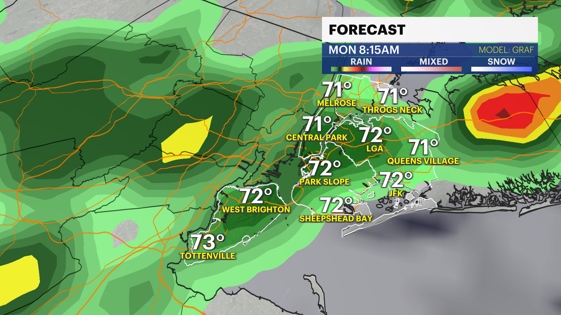 News 12 | The Bronx | STORM WATCH: Heavy morning rain expected Monday ...