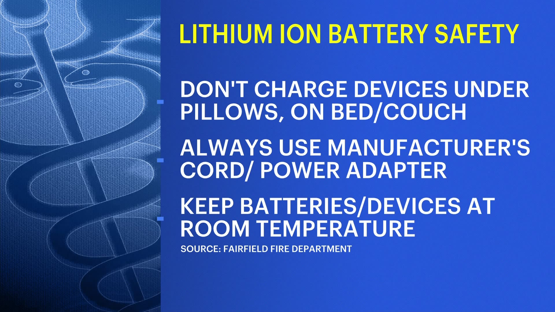 Fire departments warn of potential dangers of lithium-ion batteries