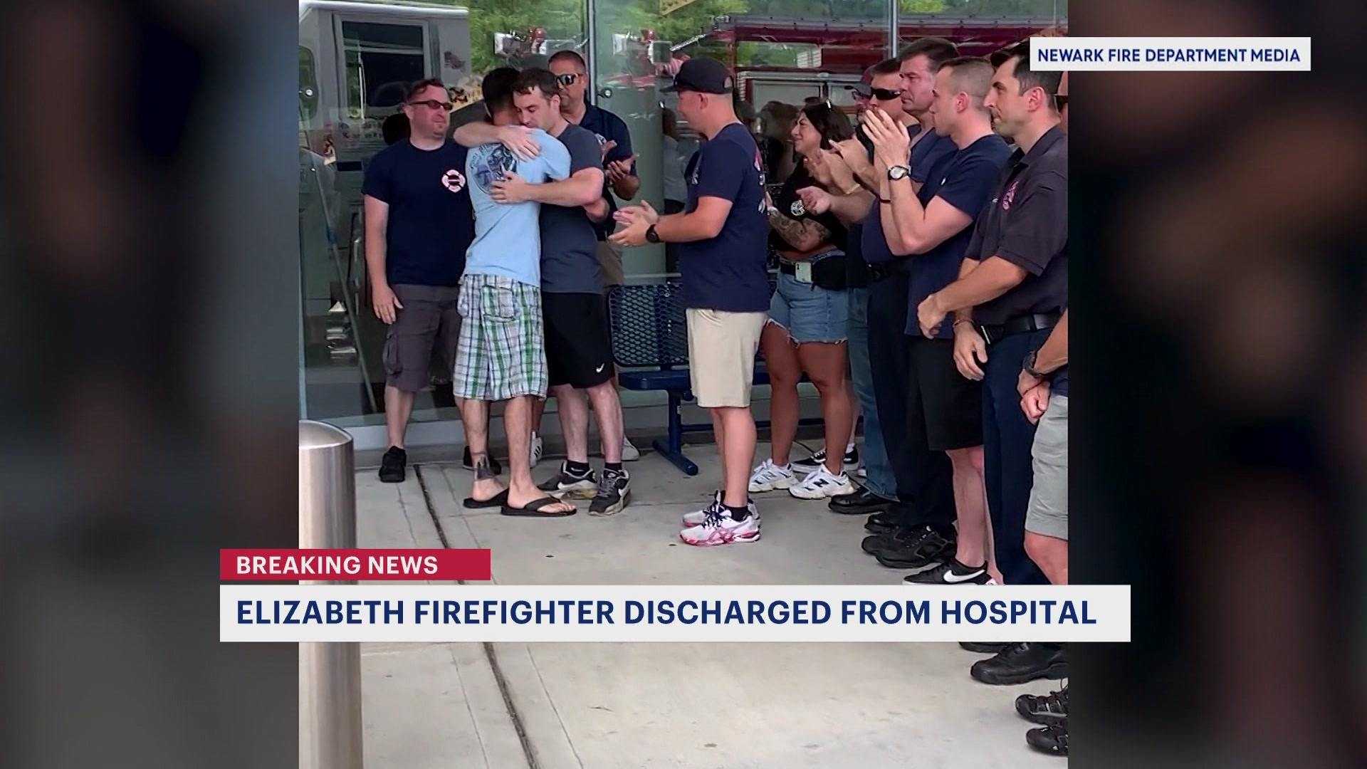 News 12 | New Jersey | Elizabeth firefighter injured in Newark cargo ...