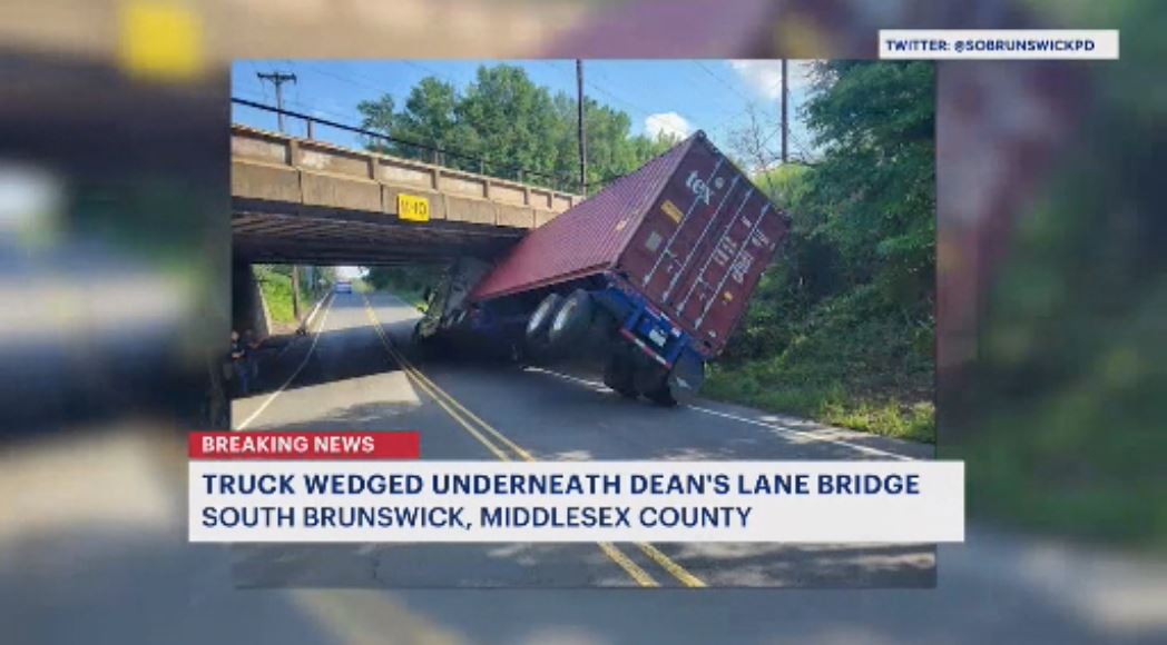 Truck stuck under South Brunswick bridge impacts Amtrak trains