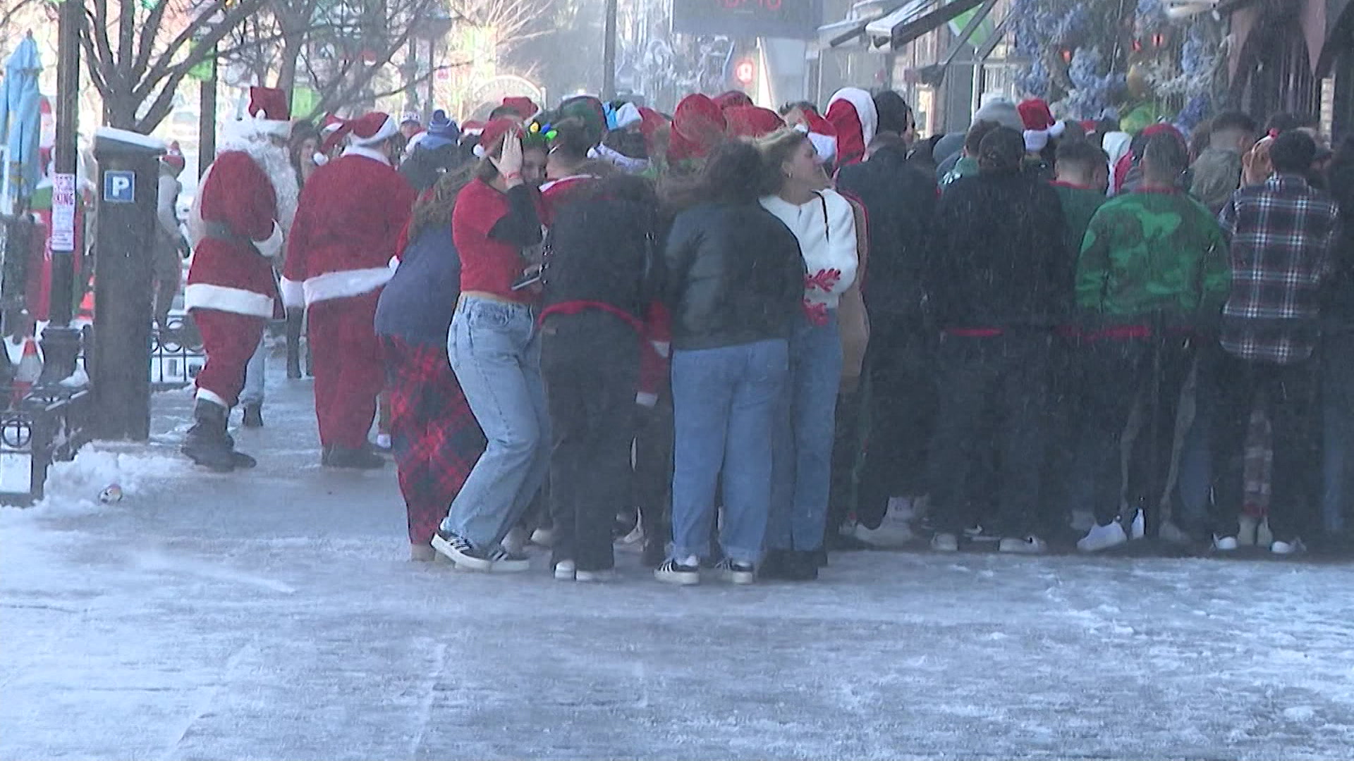 News 12 | Long Island | Santacon Bar Crawl Returns To Hoboken