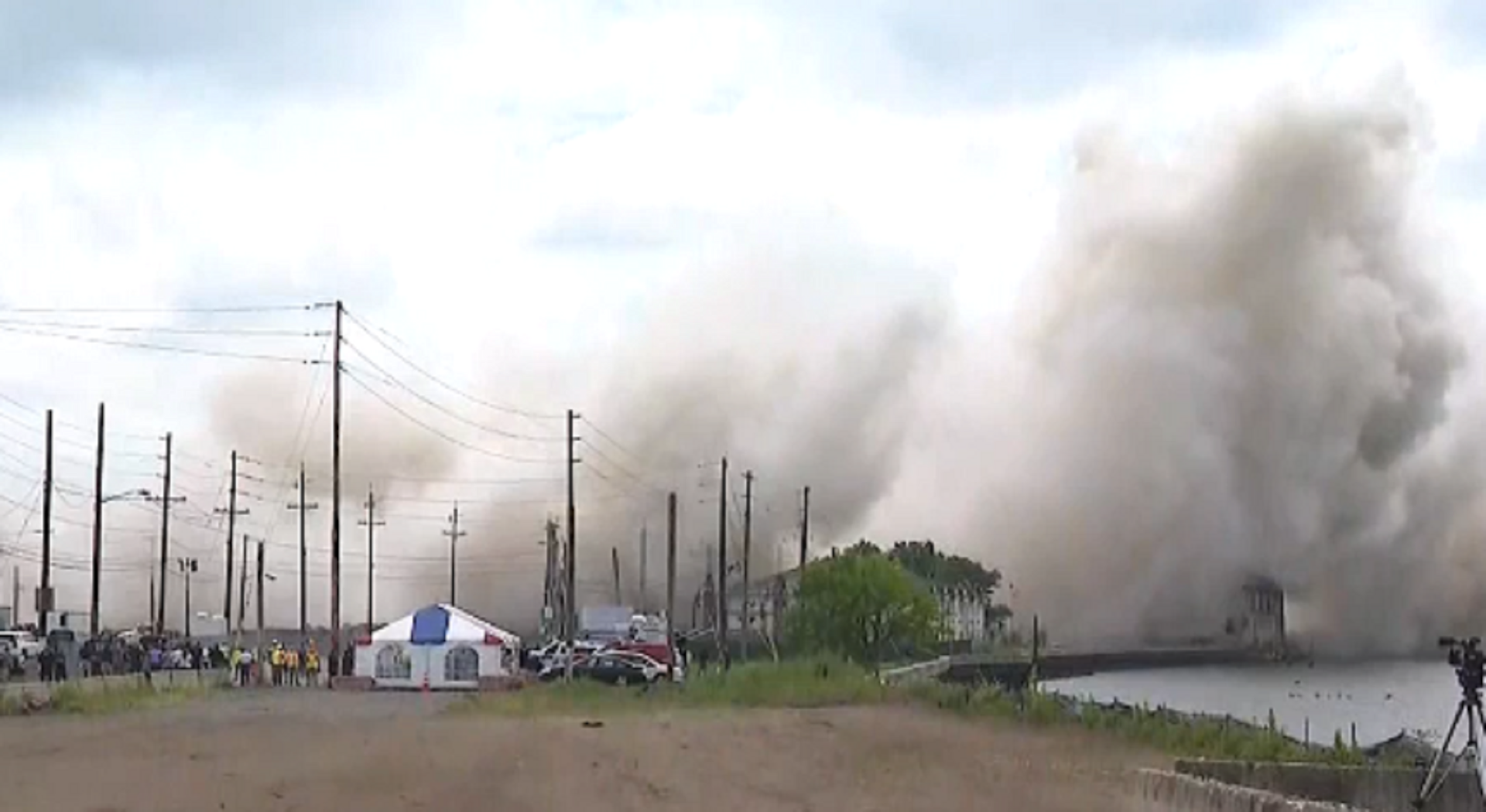 WWII-era Military Ocean Terminal in Bayonne implodes, making way for ...