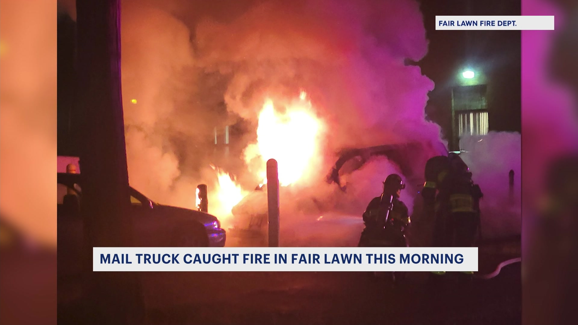 Officials: Fire destroys mail truck in front of Fair Lawn Post Office