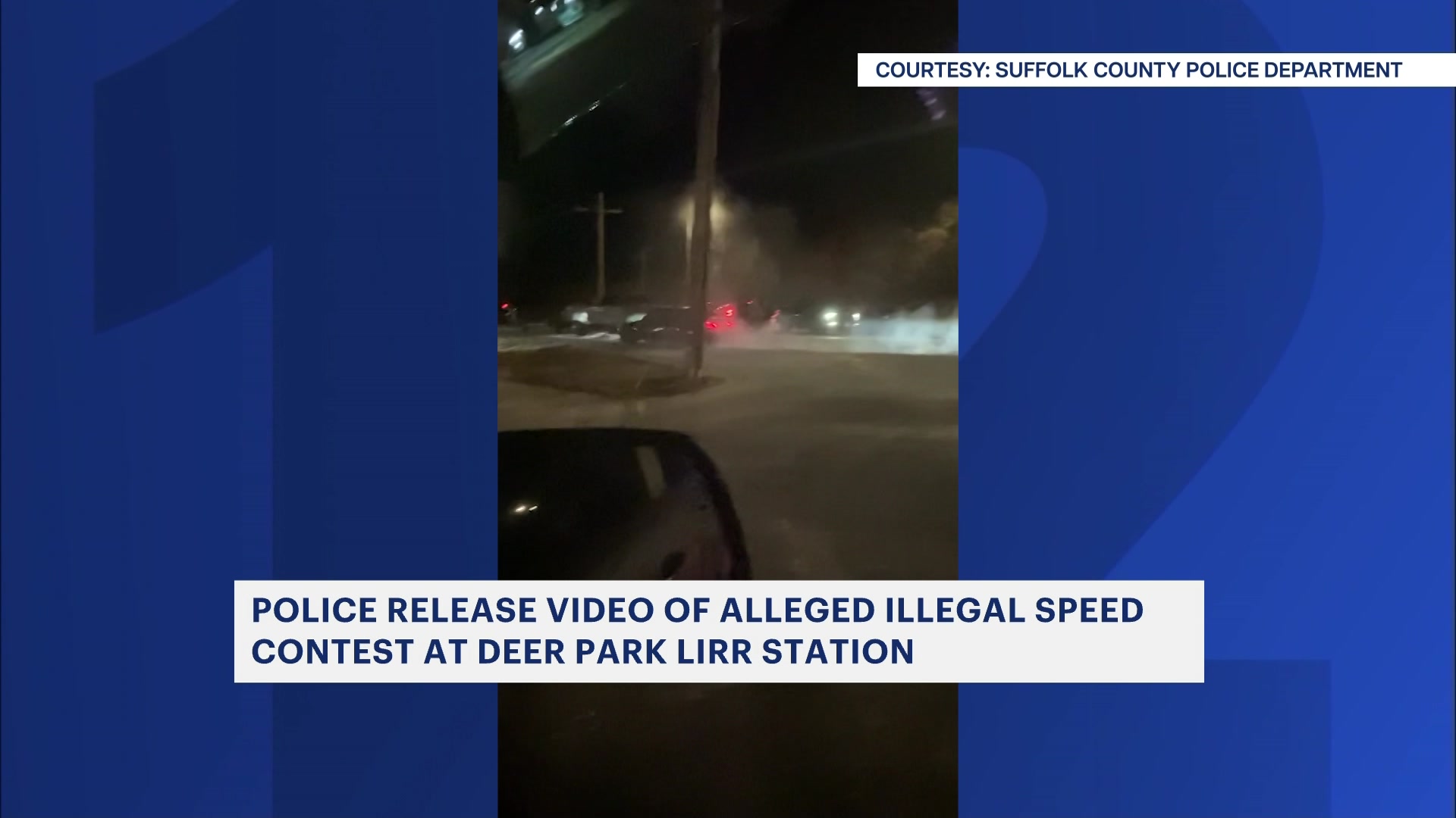 Police release video of illegal speed contest at Deer Park LIRR station