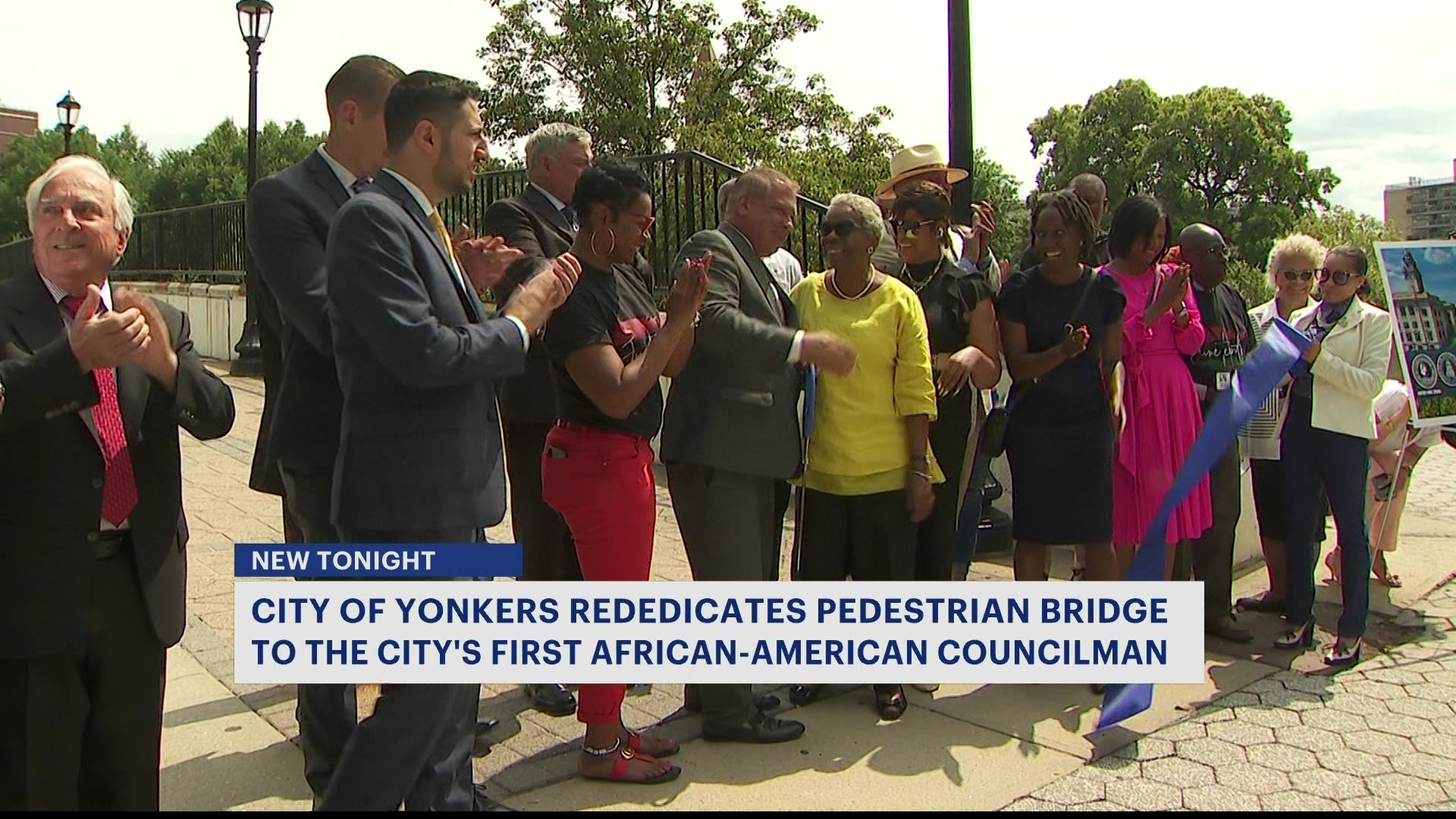 News 12 | Hudson Valley | Yonkers Pedestrian Bridge Dedicated In Honor ...