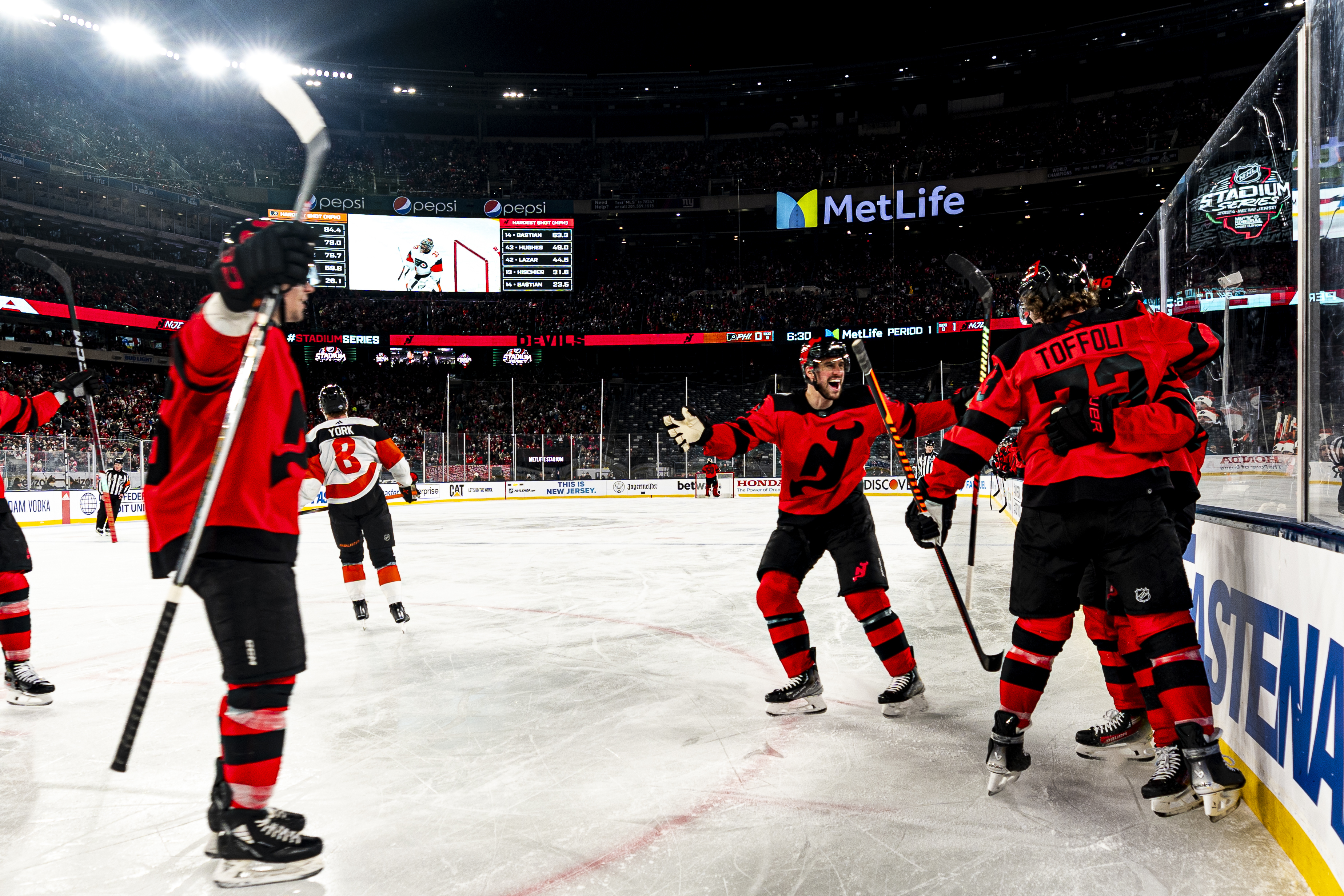 Nico Hischier scores twice as Devils beat Flyers 6-3 at MetLife Stadium