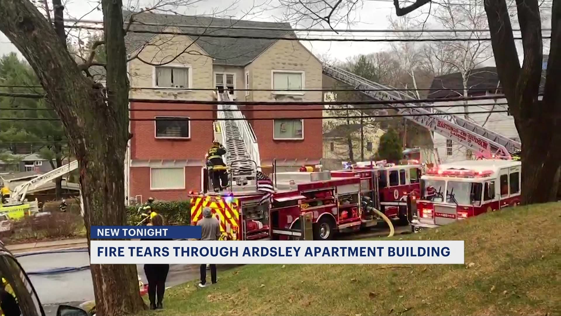 Families displaced after apartment building fire in Ardsley