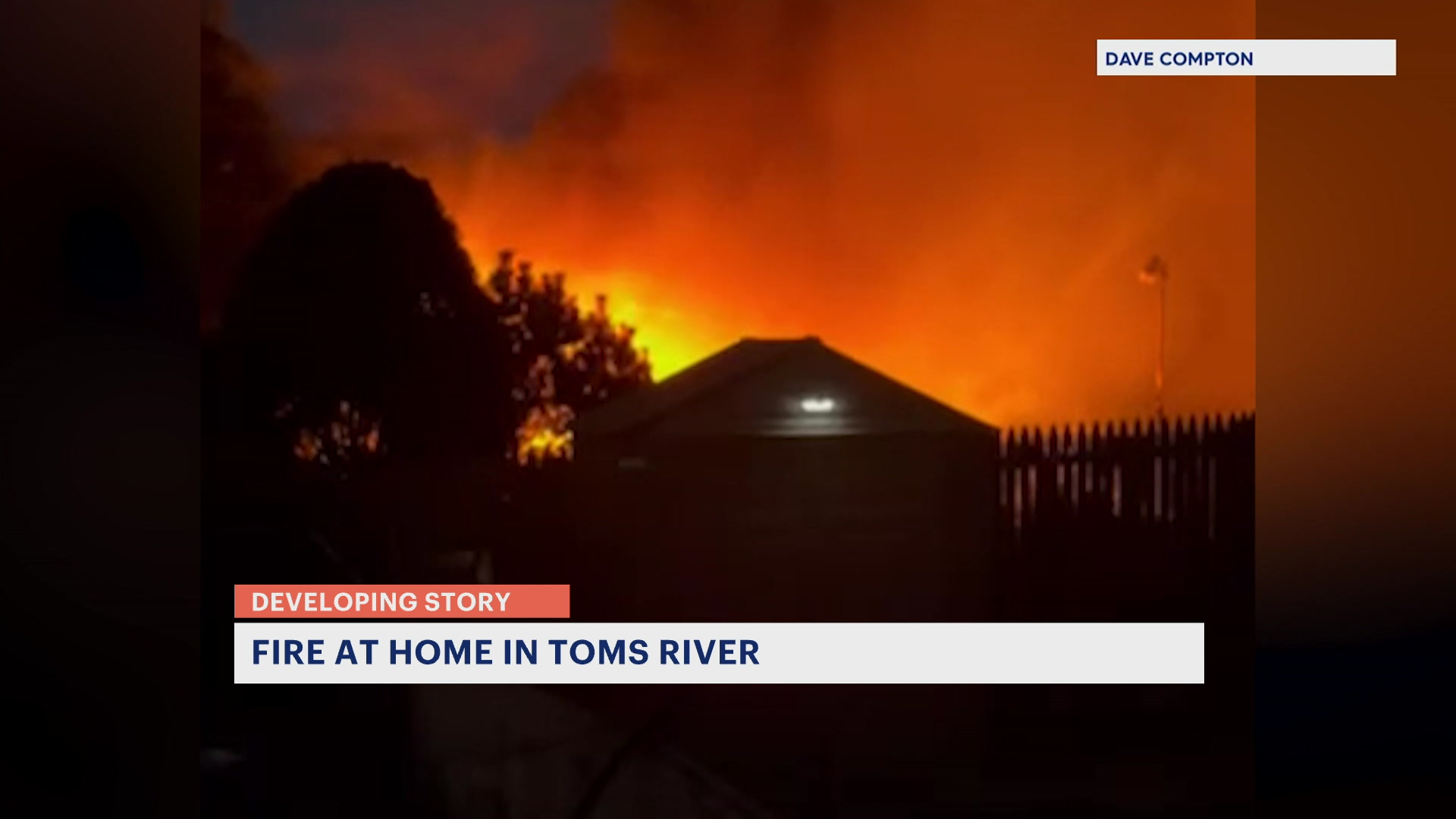 News 12 | New Jersey | Officials Toms River Home Erupts In Flames