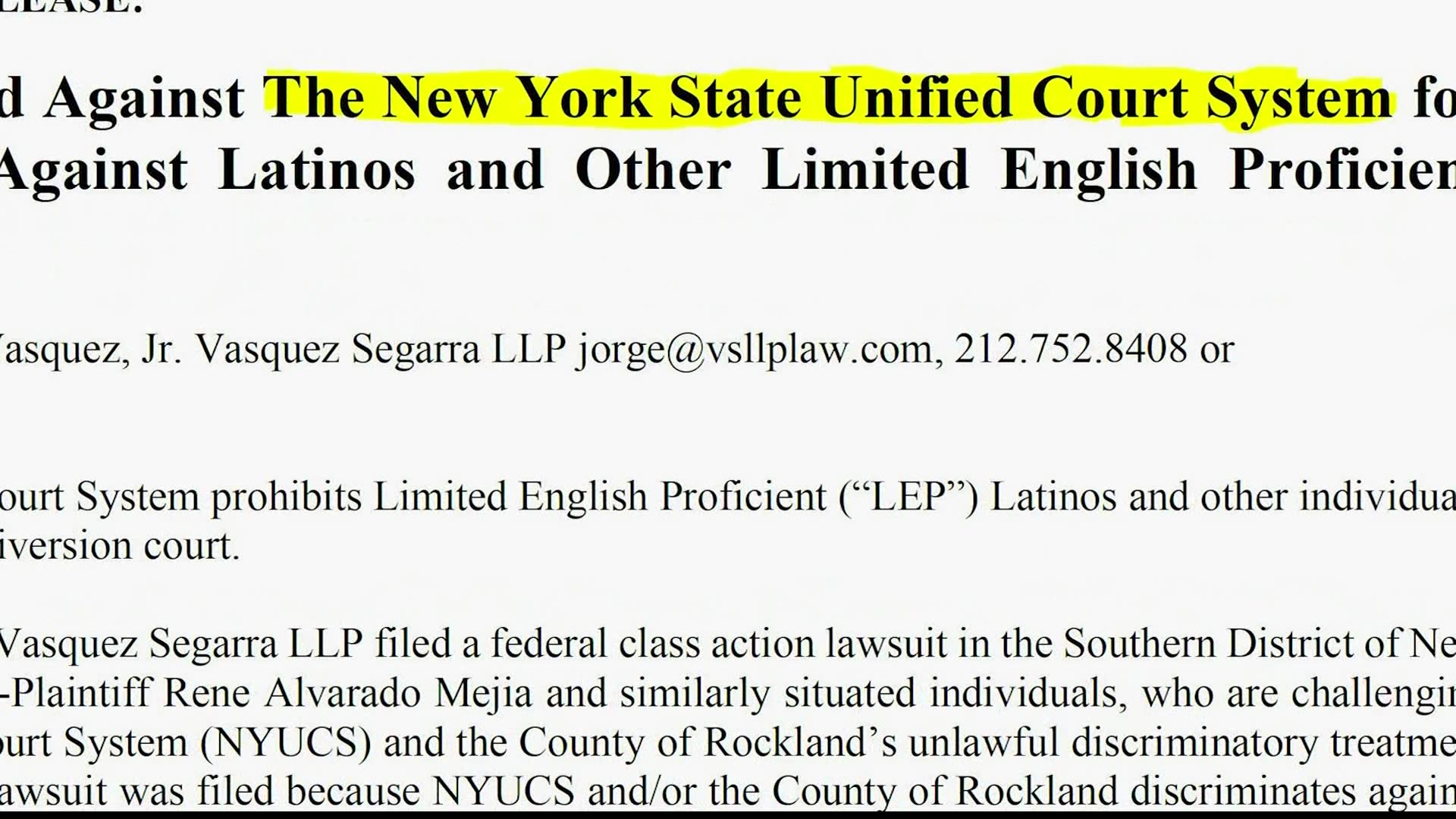 Class-action suit alleges discrimination in NY court system against ...