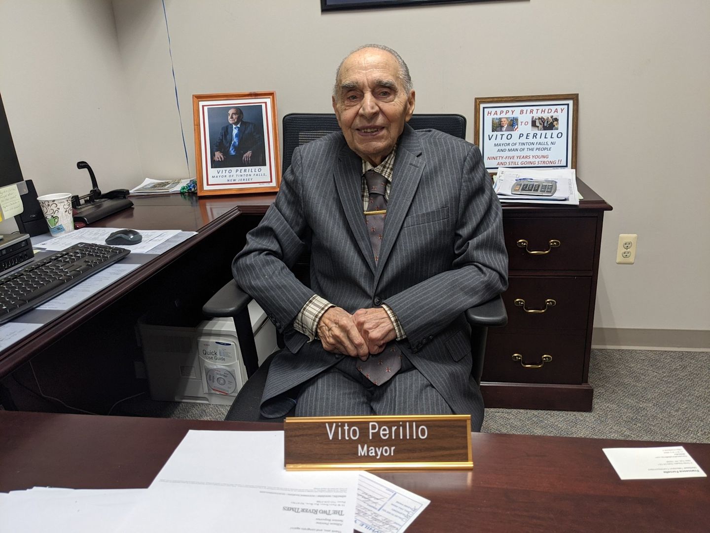 97 years young and winning reelection for Tinton Falls mayor. We speak ...