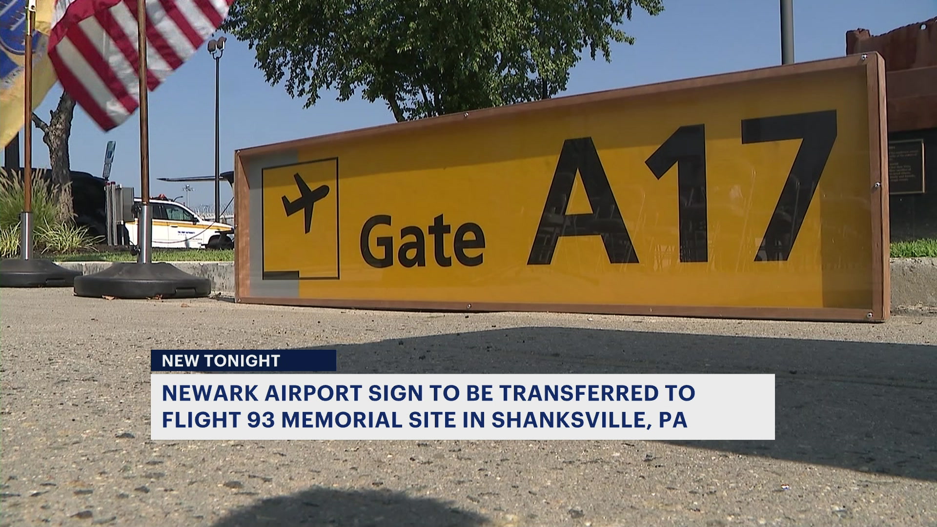 Former Newark Liberty Gate A17 sign to be displayed at Flight 93 ...