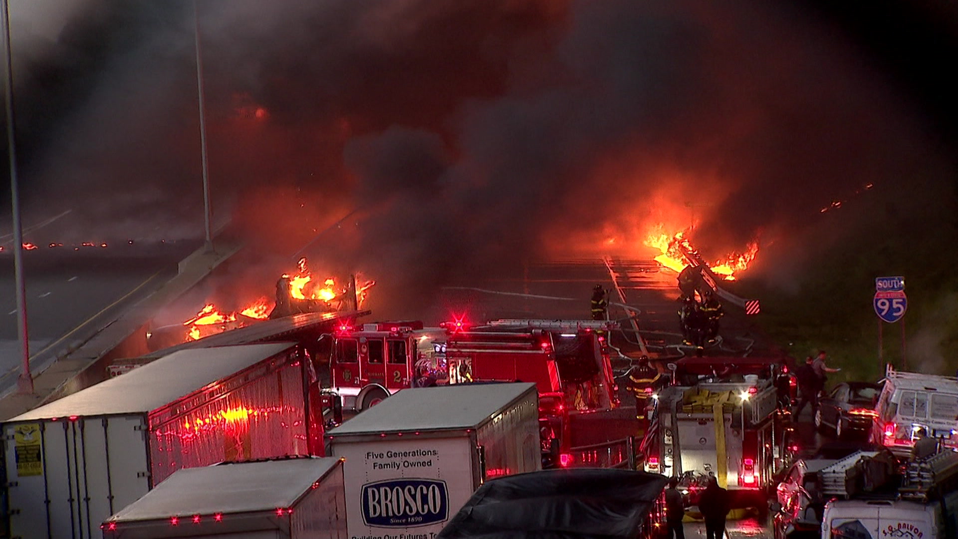 News 12 | Connecticut | Fire Officials Large Tractor Trailer Fire ...