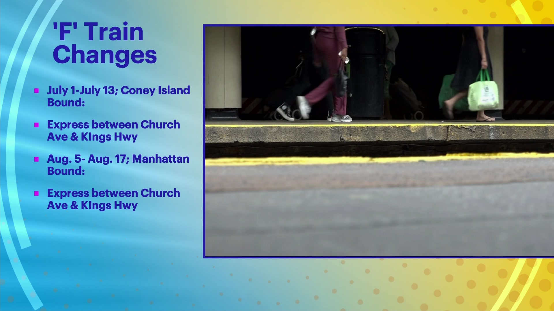 News 12 | Brooklyn | Mta To Close F Train In Southern Brooklyn For 8 ...