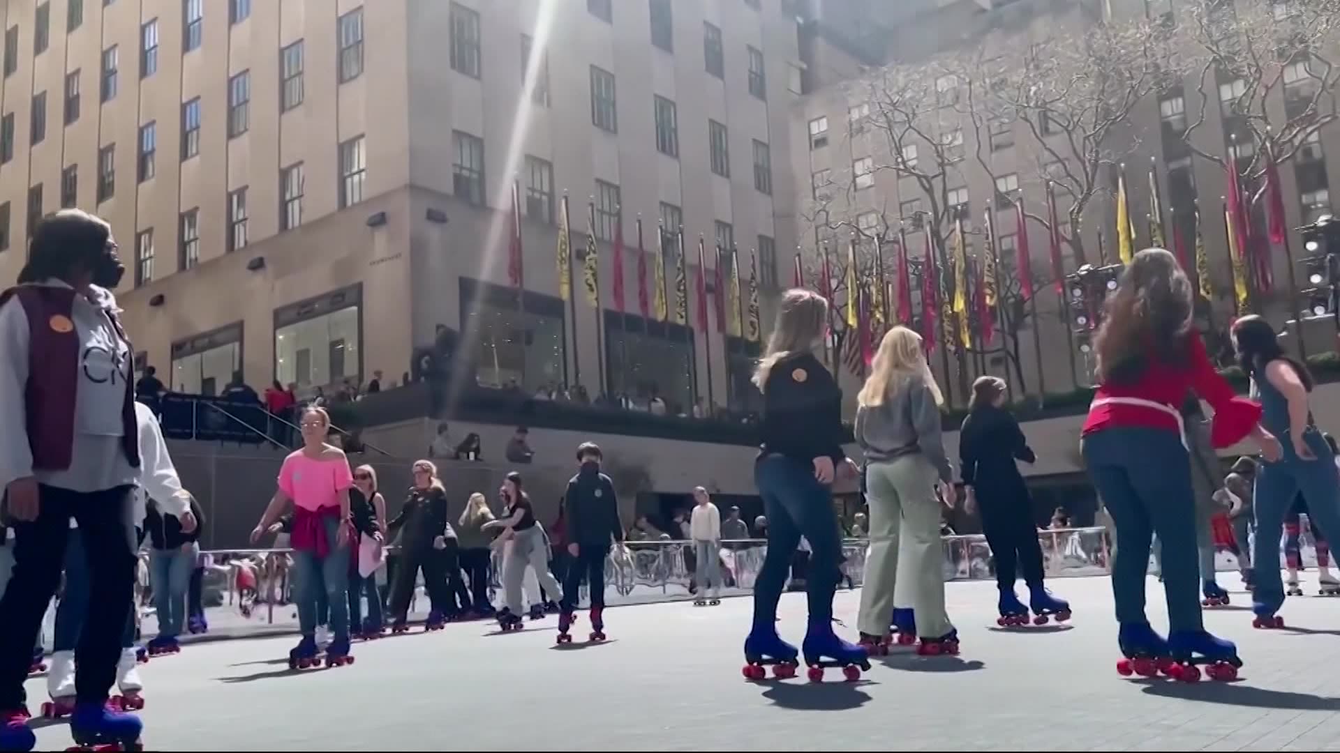 Show off your moves in the skating rink at Flipper's Roller Boogie Palace
