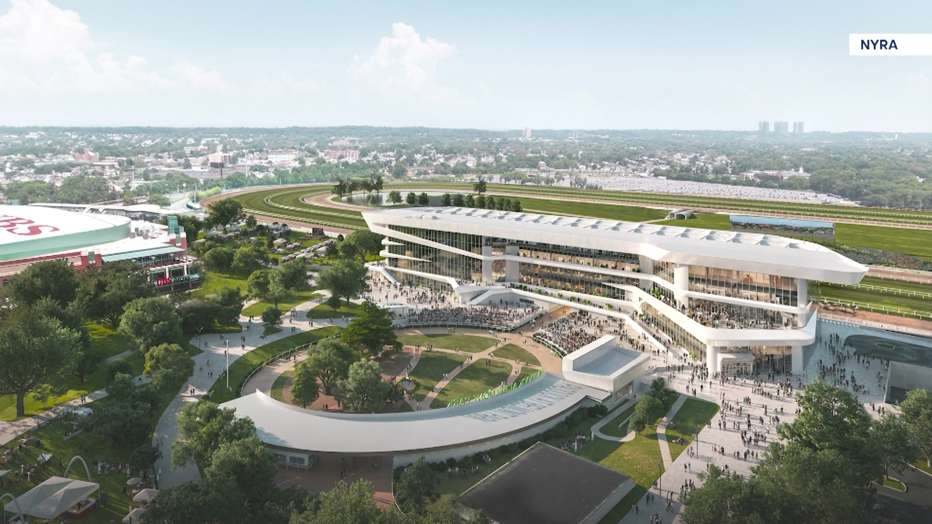 News 12 | New York | Exclusive: First look at Belmont Park grandstand ...