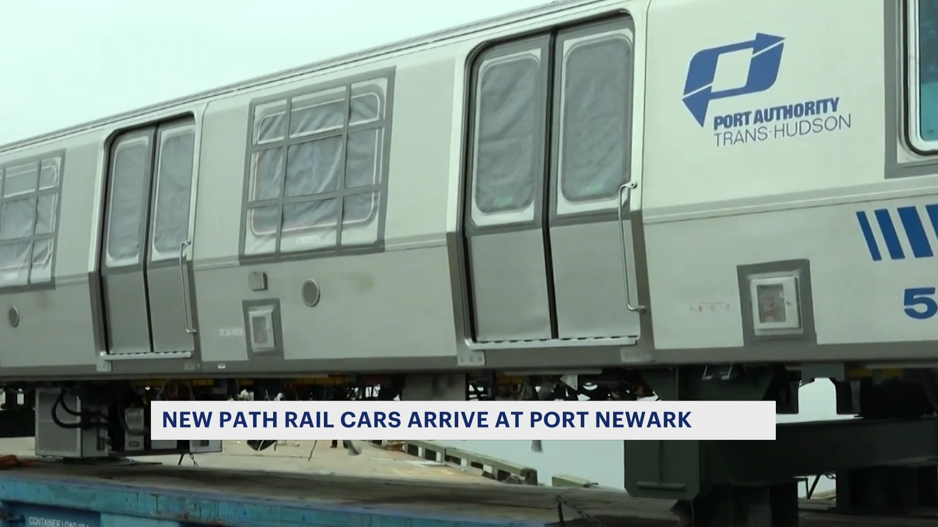 News 12 | Long Island | 2 New Path Rail Cars Arrive At Port Newark