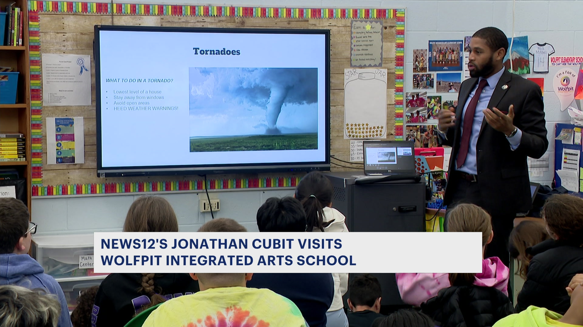 News 12 Storm Watch Team meteorologist Jonathan Cubit visits students ...